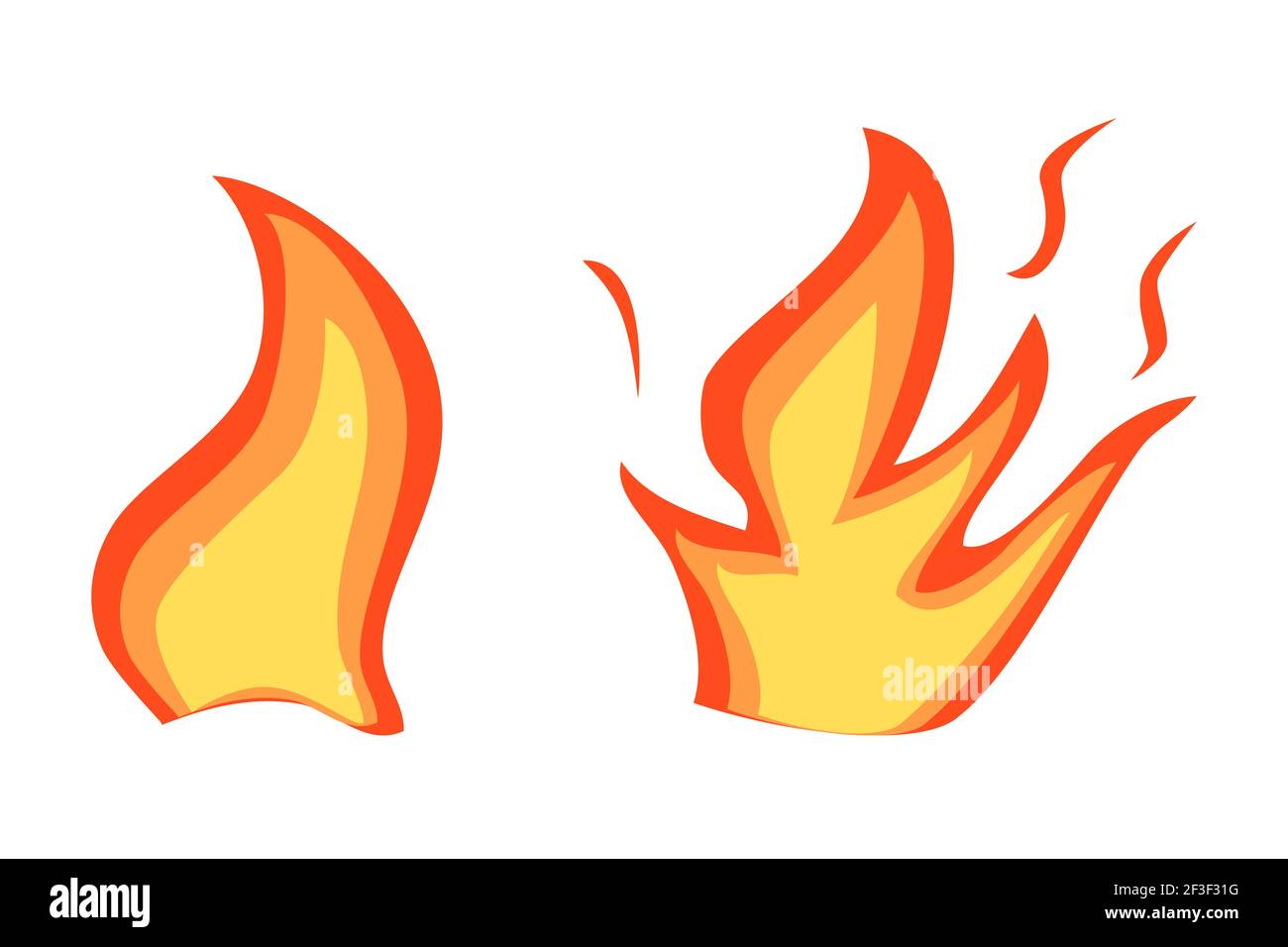 Vector Fire or flammable sign, Isolated on White Stock Vector Image ...