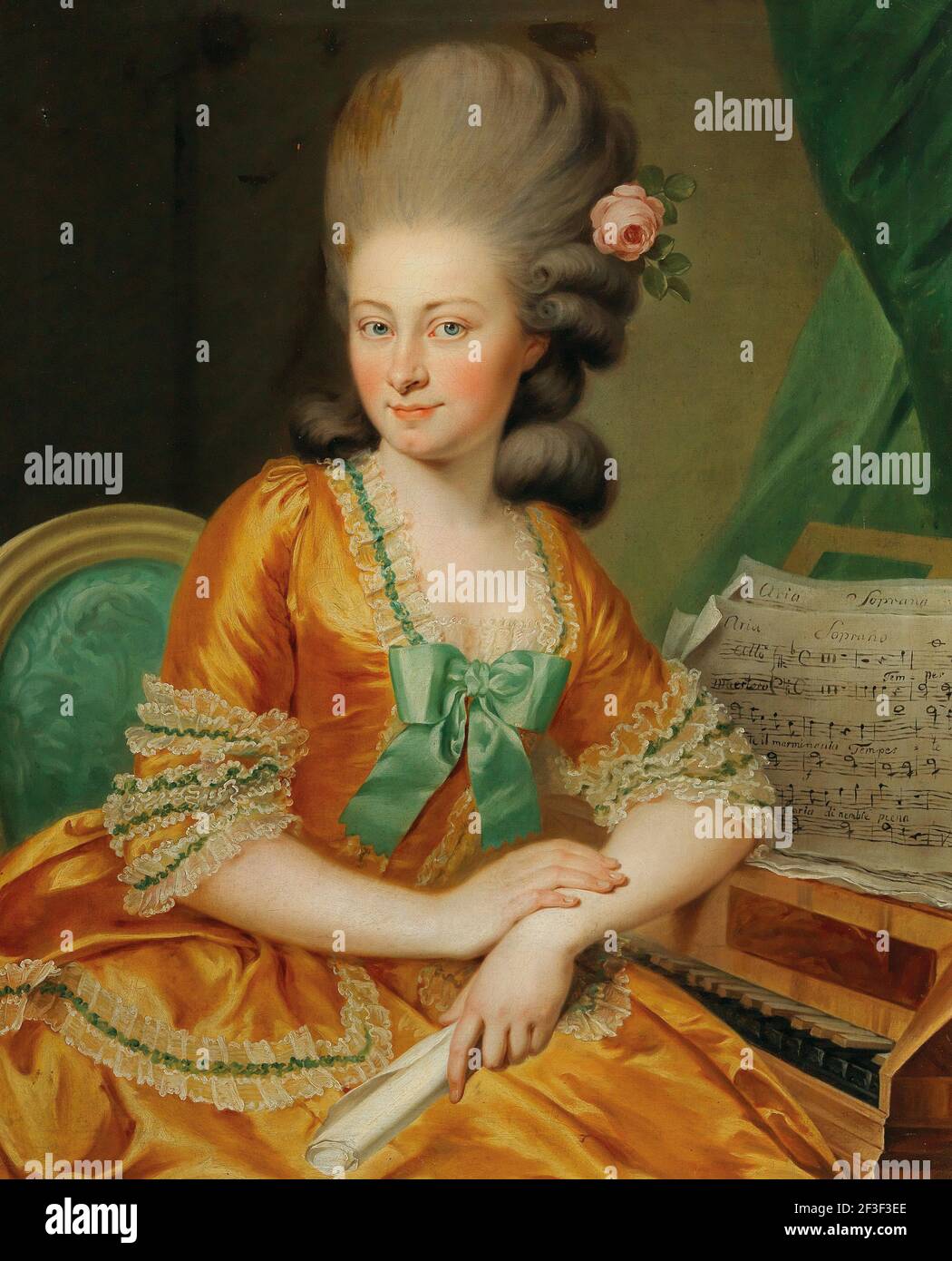 Woman at a harpsichord hi-res stock photography and images - Alamy