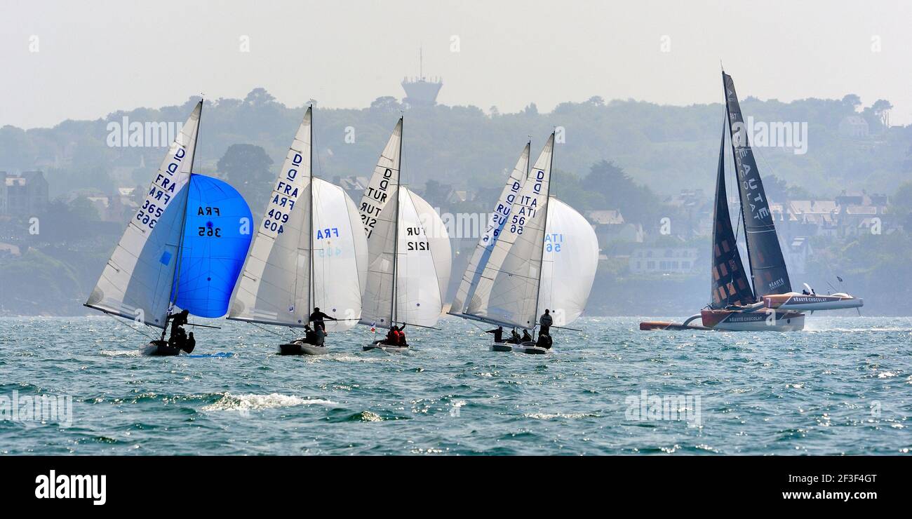 Dragon, during the Grand Prix Guyader, sailing contest with various ...