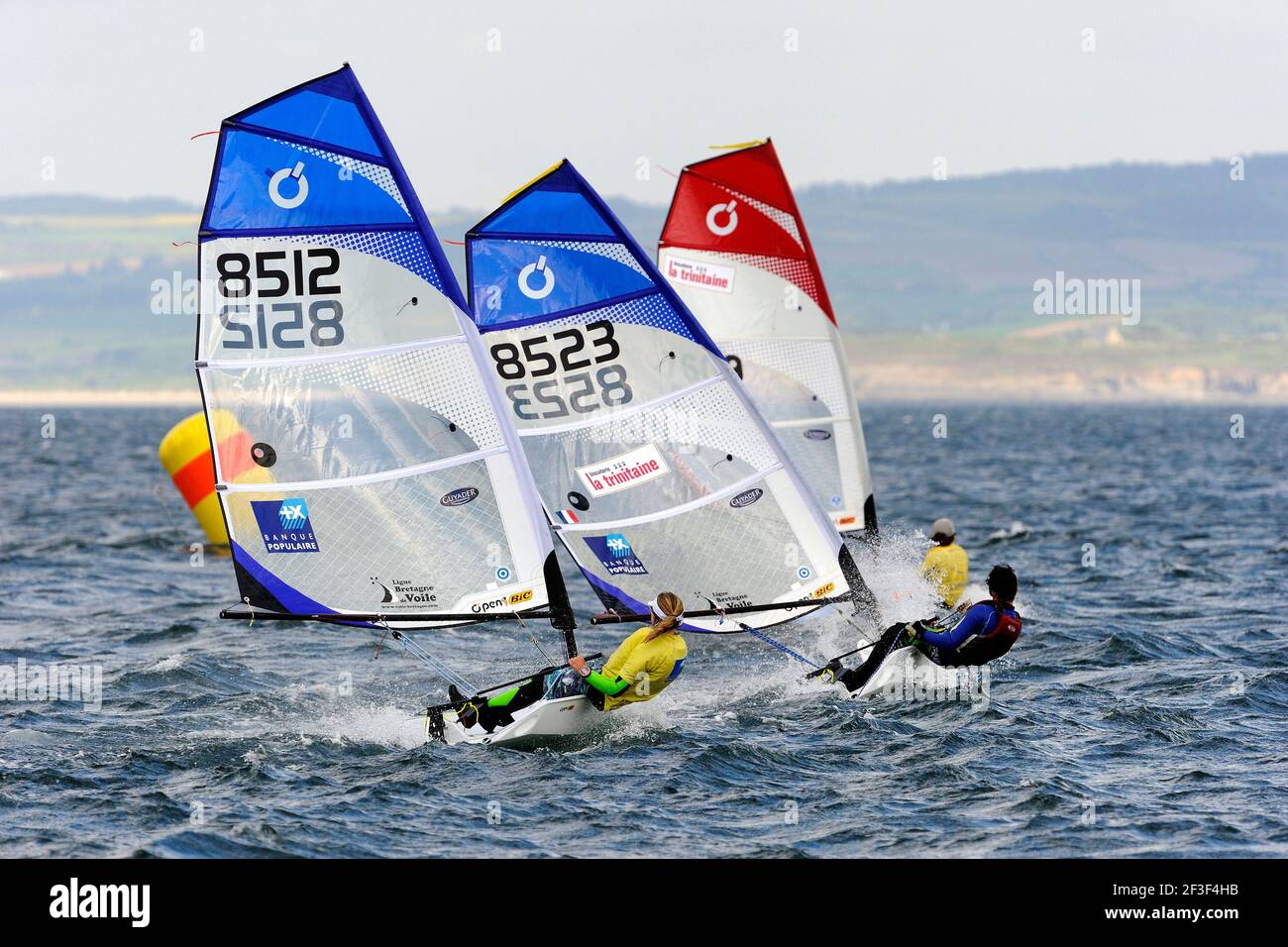 O'pen Bic, during the Grand Prix Guyader, sailing contest with various ...