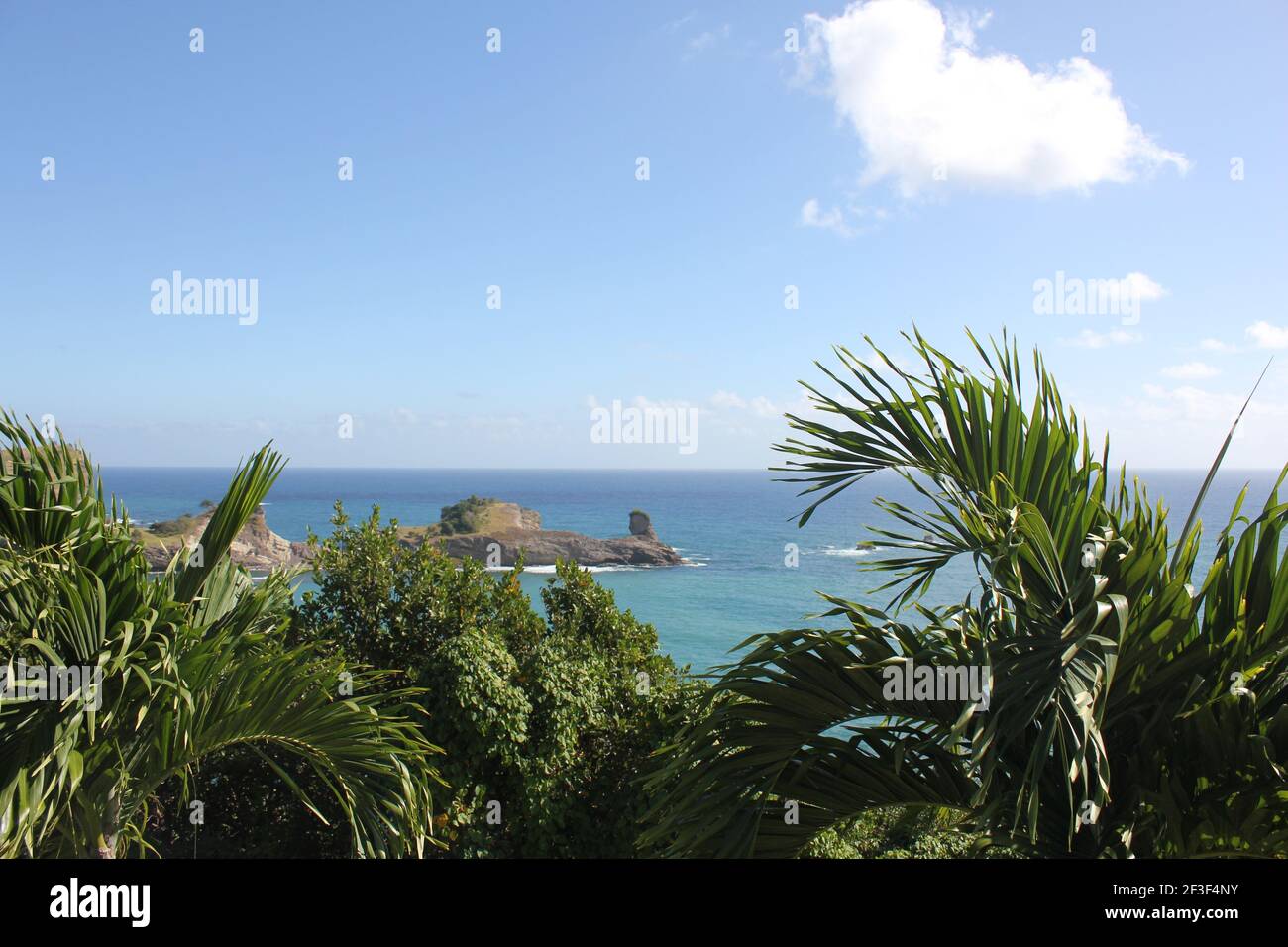 A mesmerizing view of the Island of Saint Lucia in the Caribbean under ...