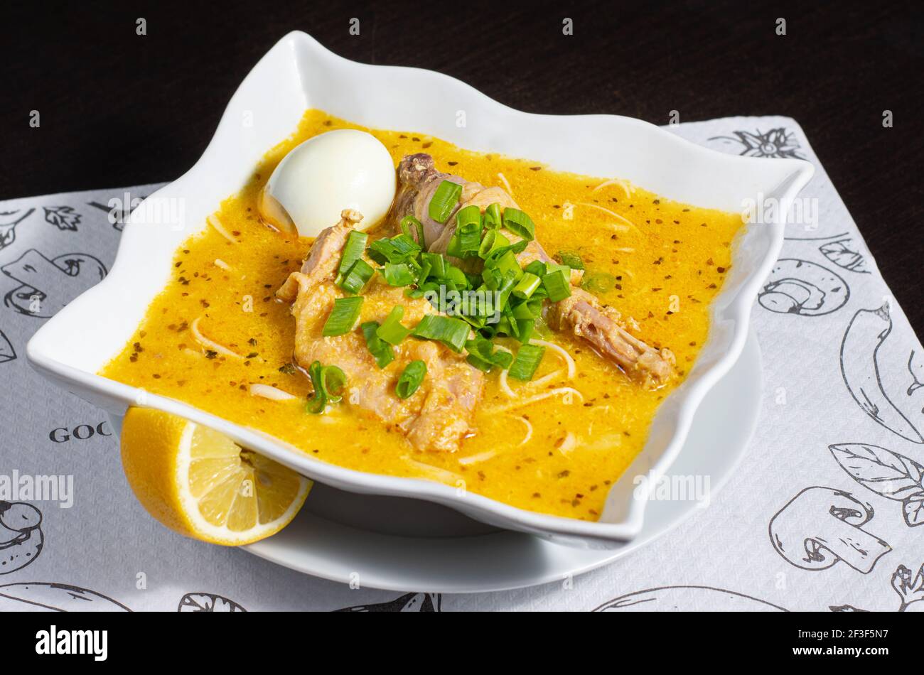 Chicken soup, Peruvian traditional food Stock Photo - Alamy