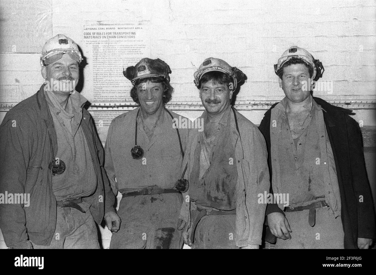 Workers waiting for shift to begin at Monkwearmouth Colliery Stock ...