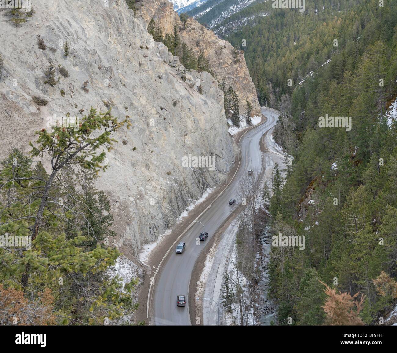 Highway traffic in canadian mountains hi-res stock photography and ...