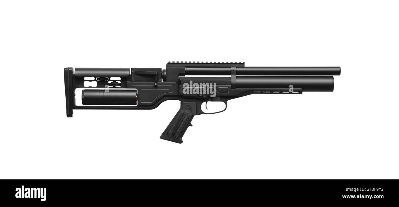 Modern air rifle isolate on a white background. Pneumatic weapons for ...