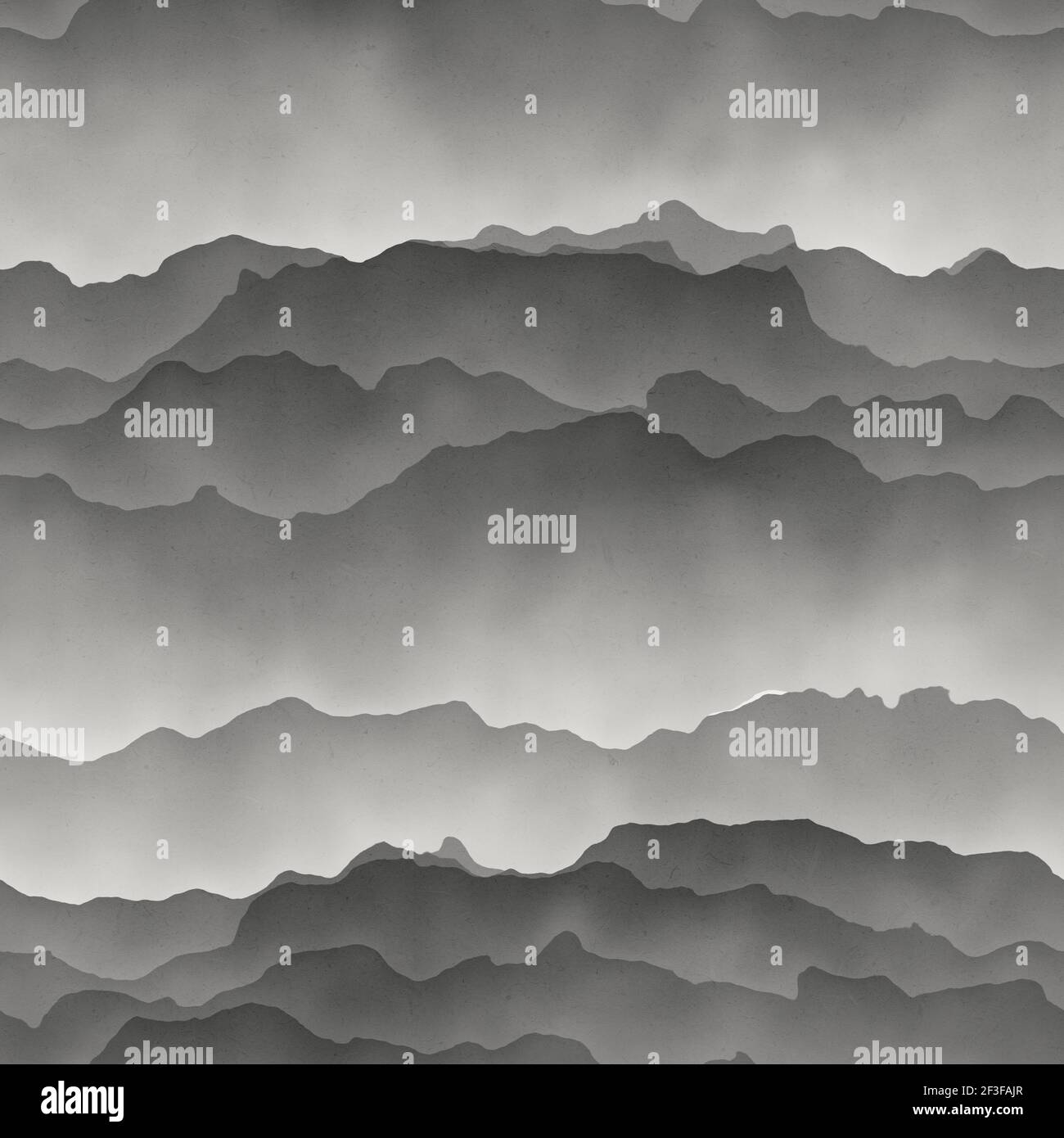 Seamless gray mountains fading into fog print Stock Photo - Alamy