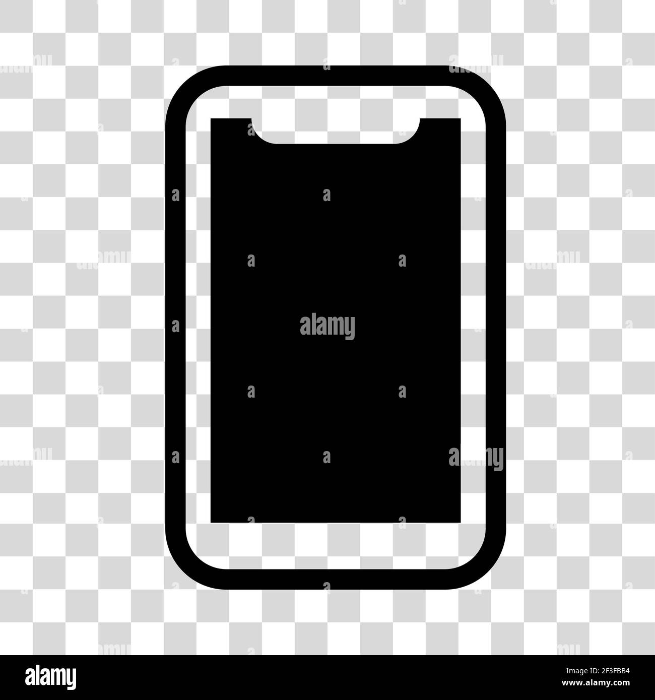Vector Outline and Silhouette Icon, Smartphone, at Transparent Effect ...