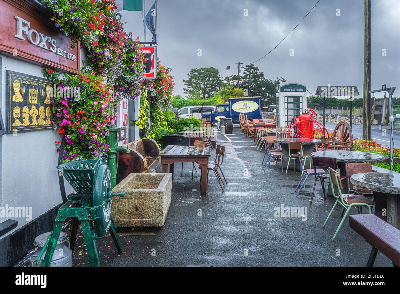 Dublin, Ireland, August 2019 Johnnie Foxs pub and restaurant ...