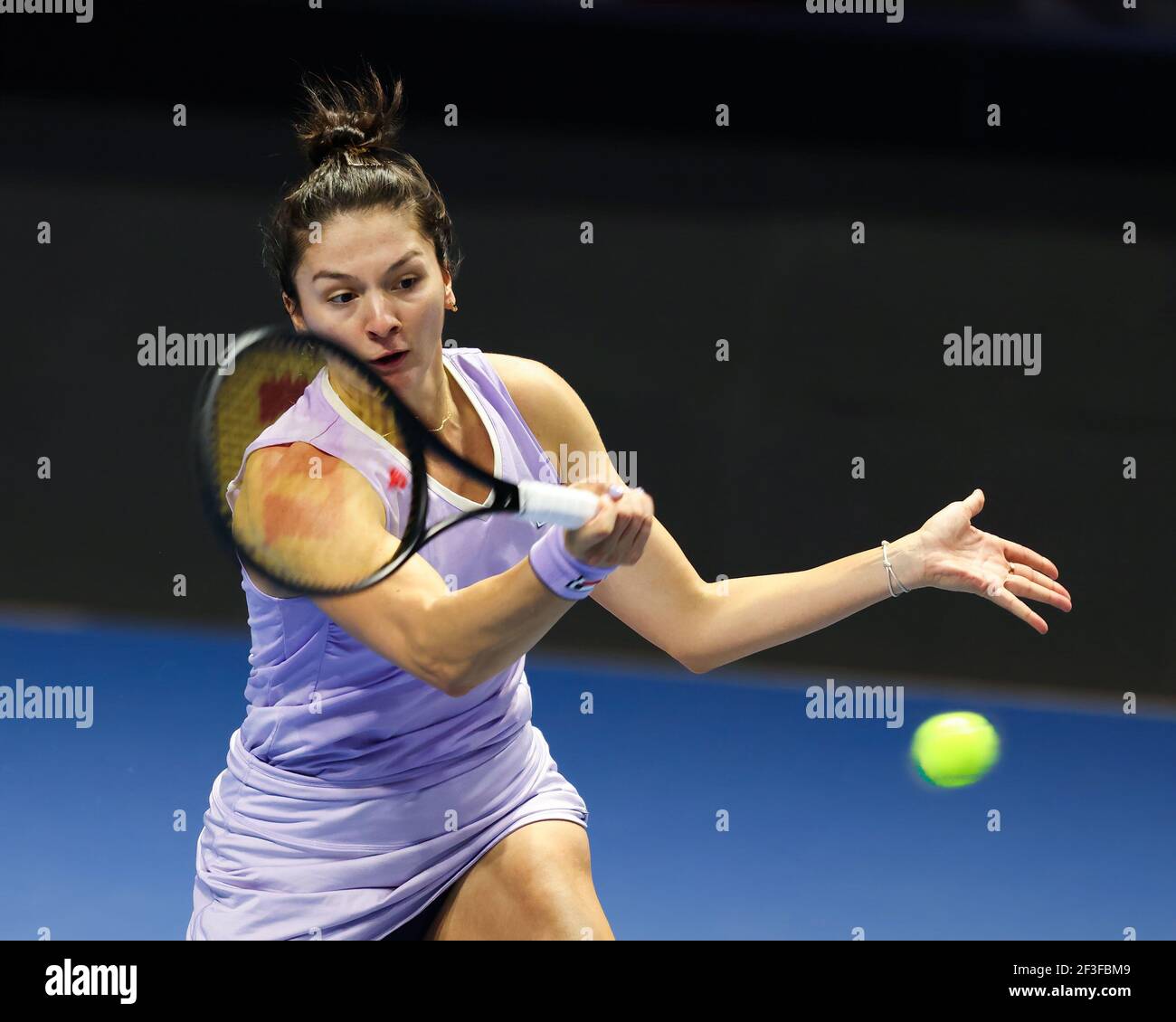 Margarita Gasparyan of Russia in action against Kristina Mladenovic of ...