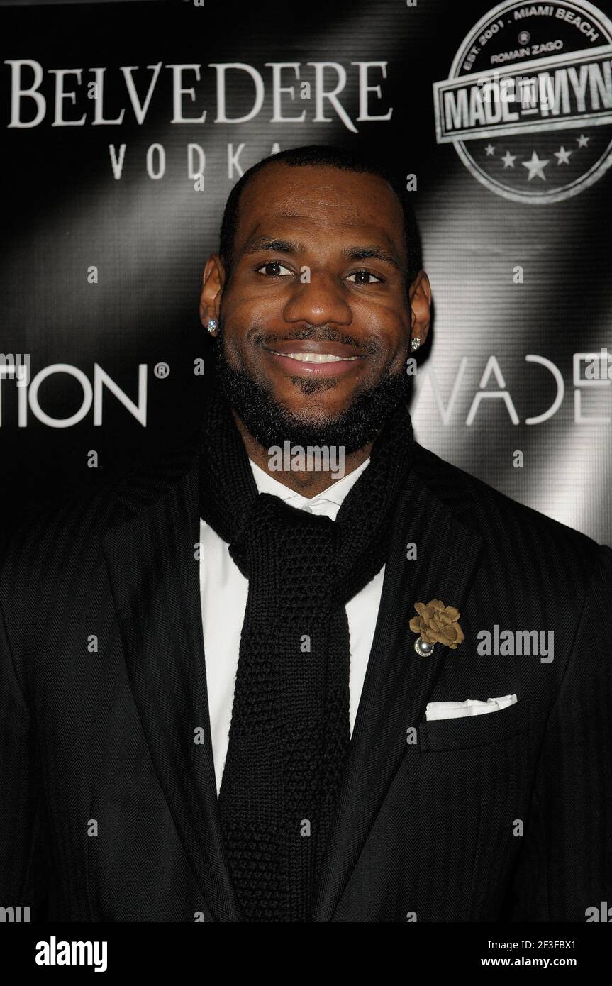 MIAMI BEACH, FL - JANUARY 15: LeBron James arrive at Dwyane Wade's 30th ...