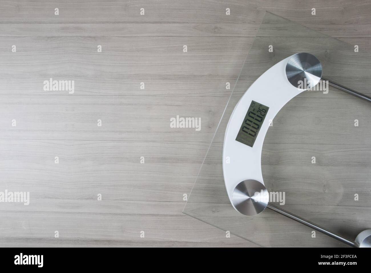 A top view of electronic floor scales for measuring human weight Stock ...