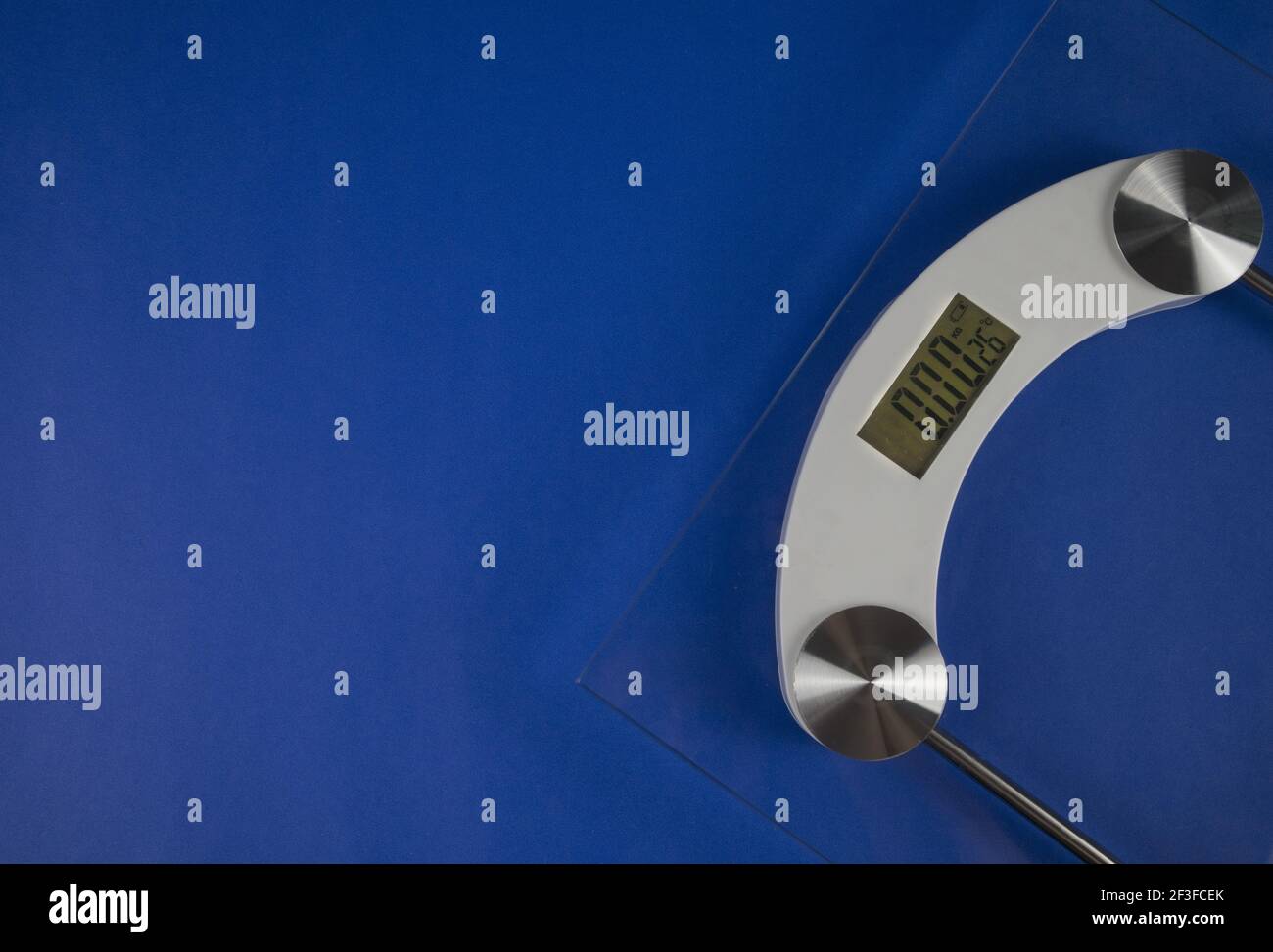 A top view of electronic floor scales for measuring human weight Stock ...