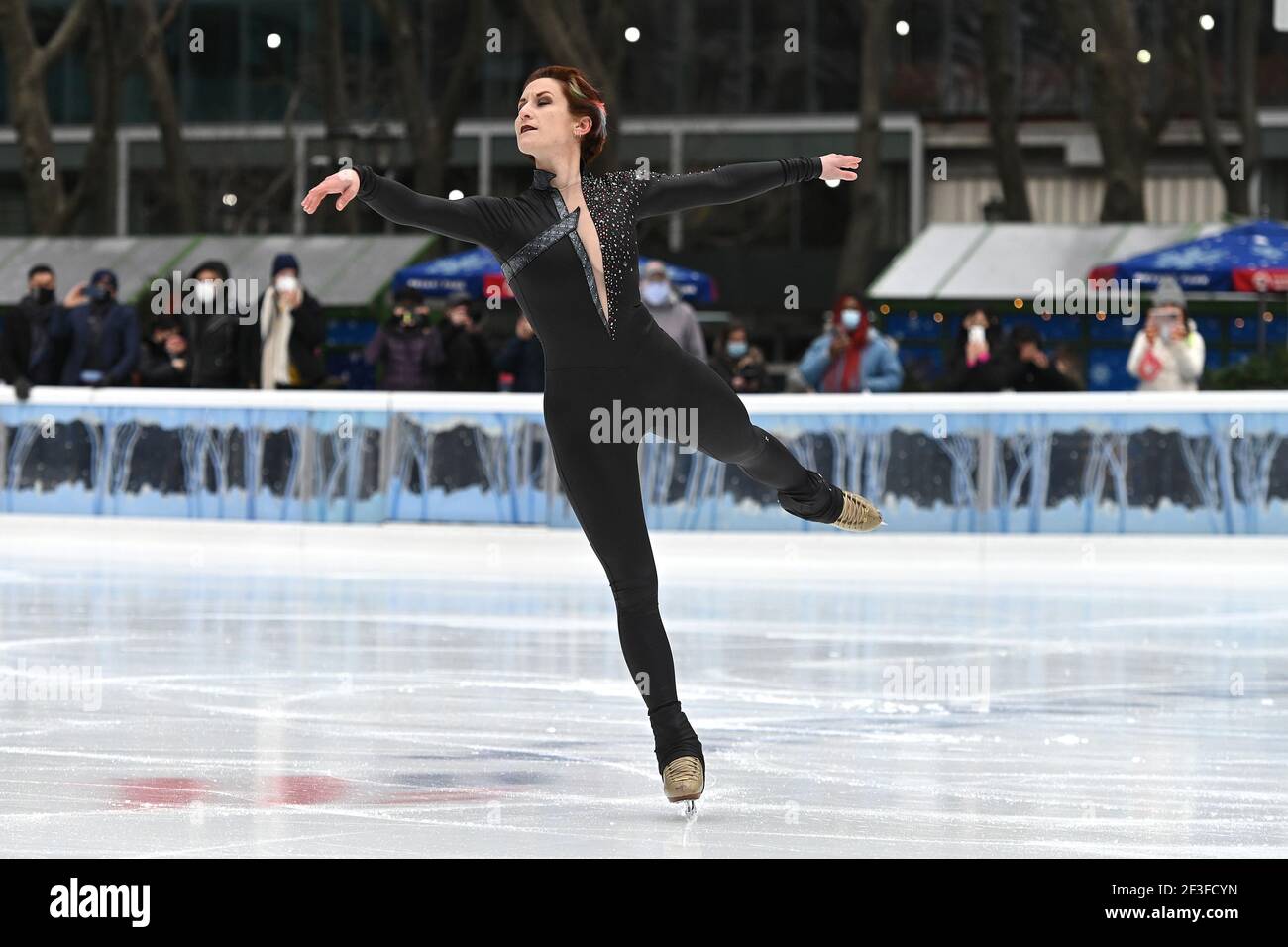 Professional skater Sarah France performs a solo routine during the ...