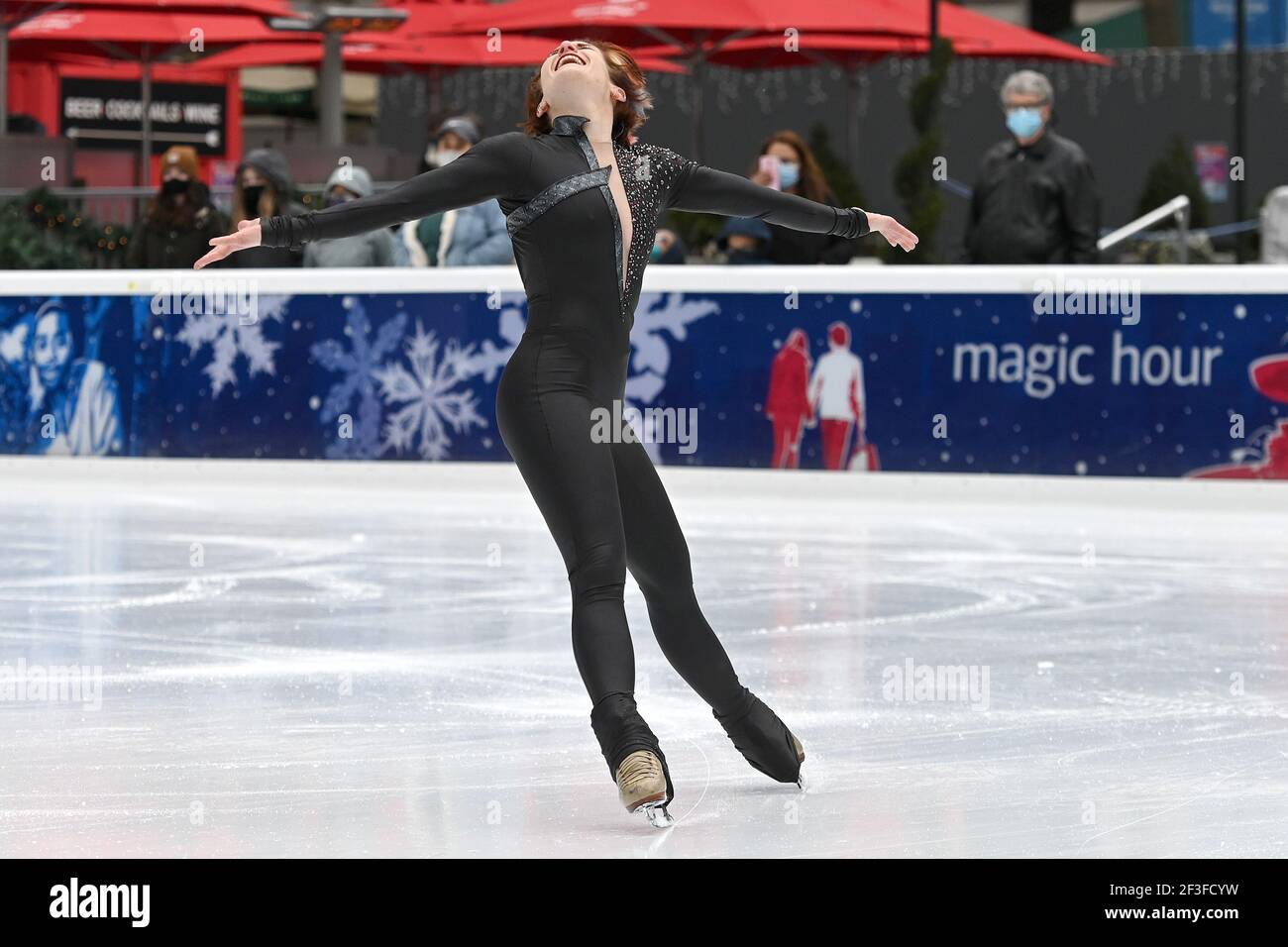Professional skater Sarah France performs a solo routine during the ...