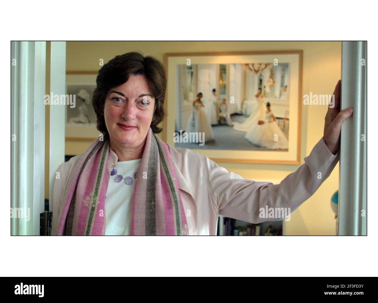 Editor of BRIDES, Sandra Boler in her office in London.pic David ...