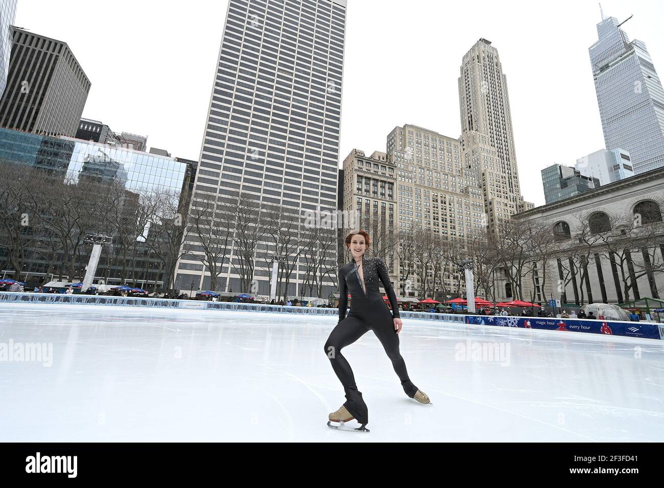 Professional skater Sarah France poses for a portrait after performing ...