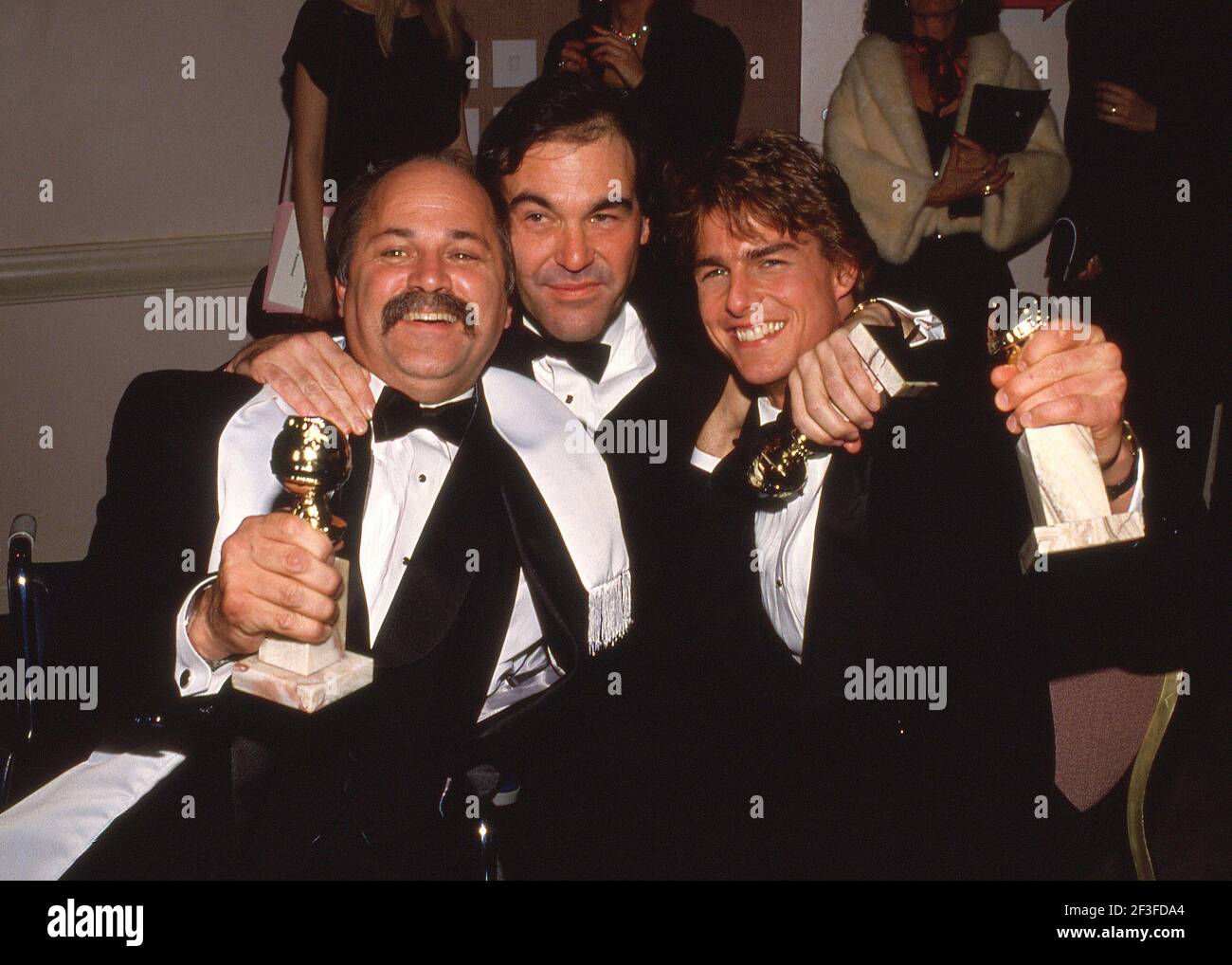 Ron Kovic, Oliver Stone and Tom Cruise at The 47th Annual Golden Globe ...