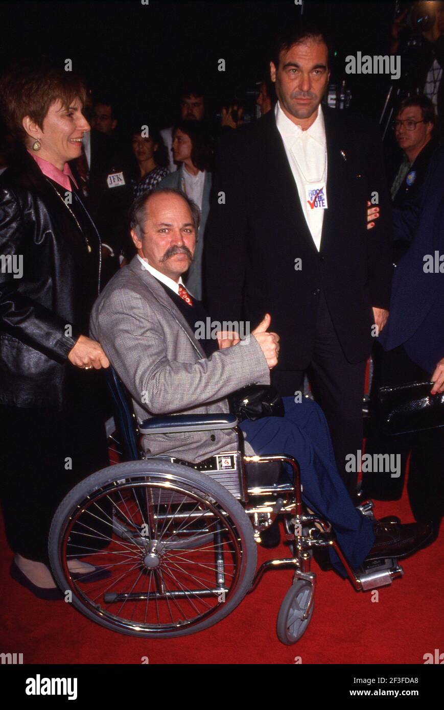 Ron Kovic and Oliver Stone during "JFK" Los Angeles Premiere at Mann's ...