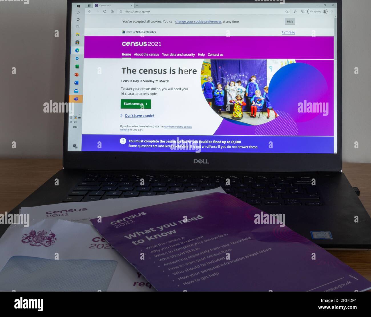 Getting ready to fill in the 2021 Census online Stock Photo - Alamy