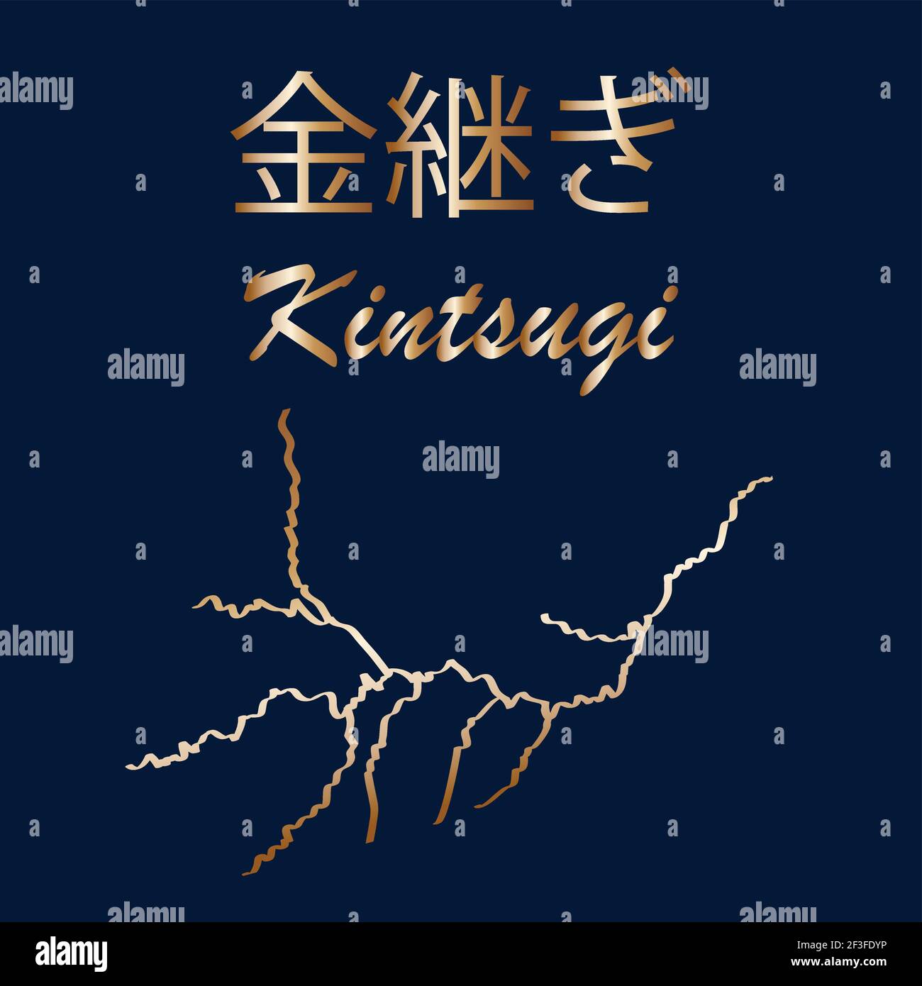Gold kintsugi cover design vector. Luxury golden marble texture. Crack ...