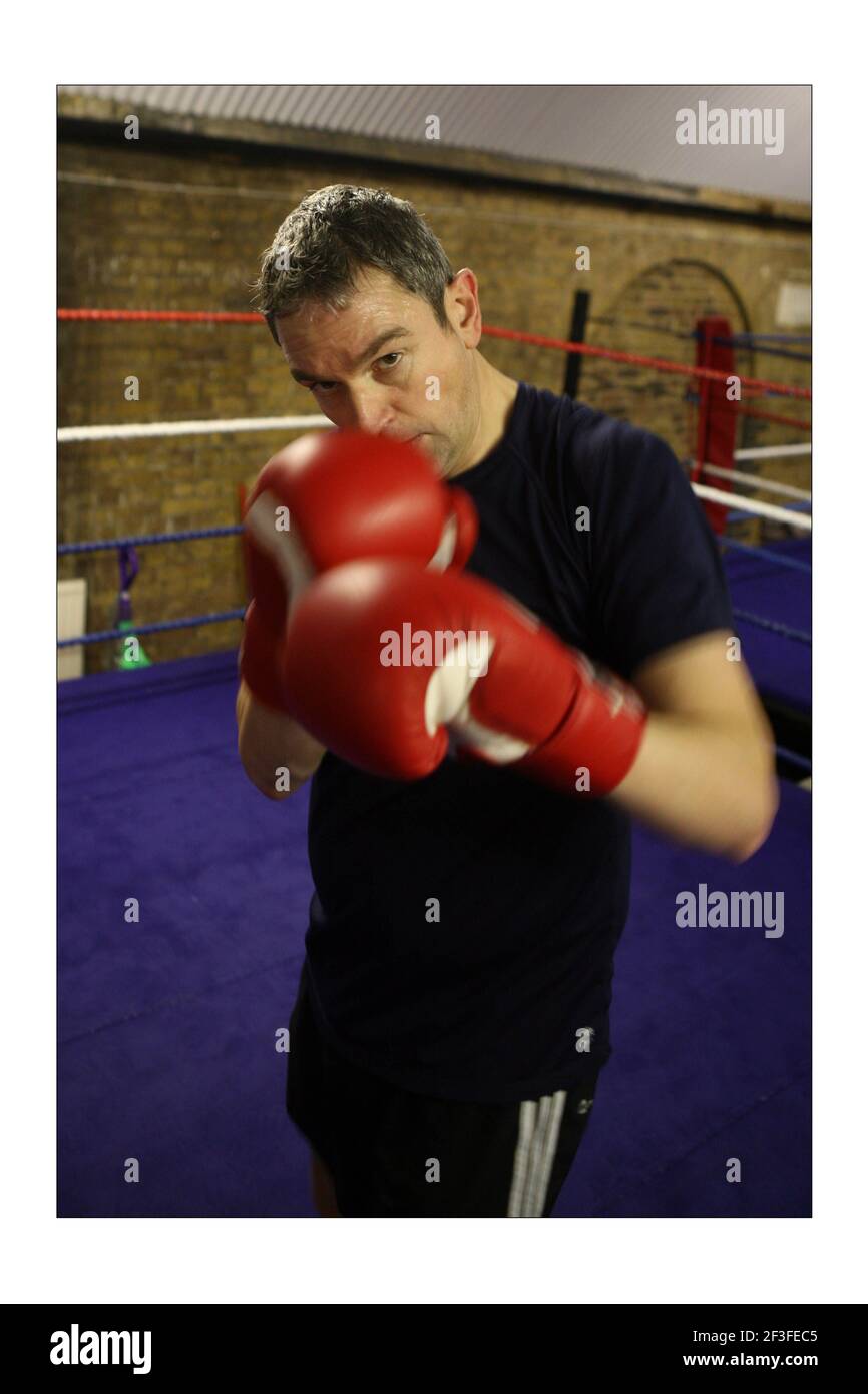 Boxing training for Richard Sharp at Fitzroy Lodge on Lambeth road in ...