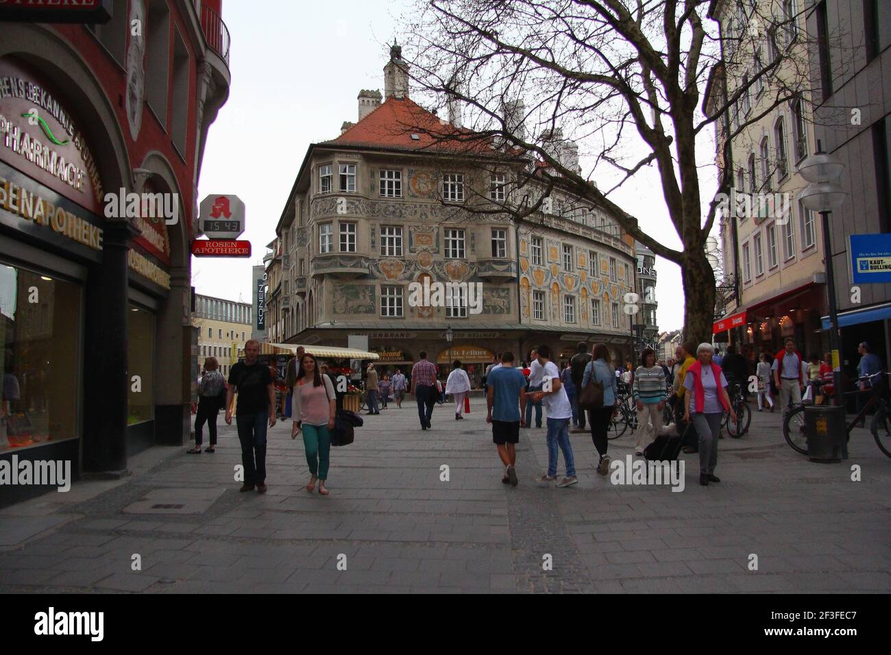 Urban landscape in the streets of Munich, Bavaria Stock Photo - Alamy