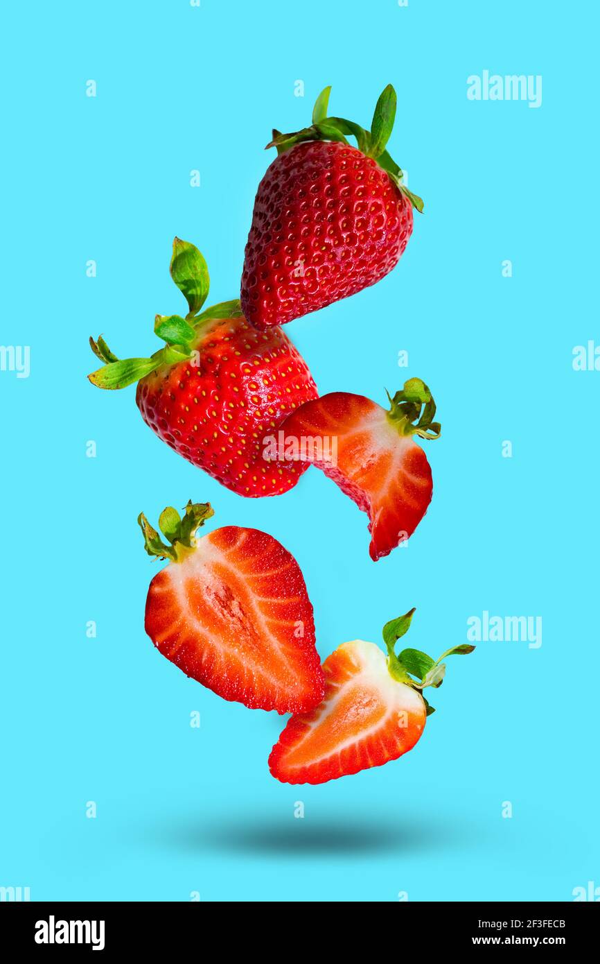 Flying strawberry hi-res stock photography and images - Alamy