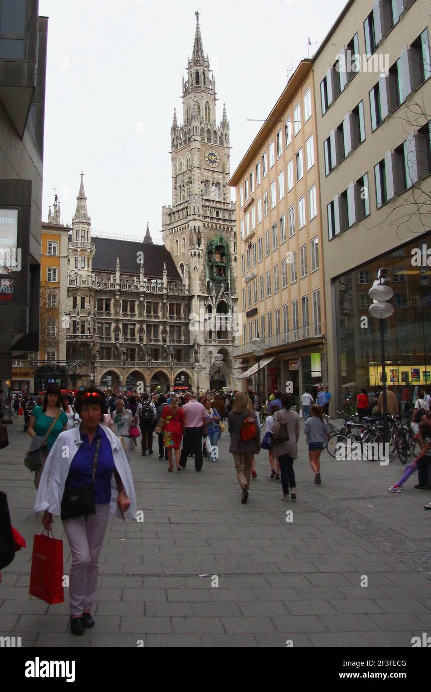 Urban landscape in the streets of Munich, Bavaria Stock Photo - Alamy