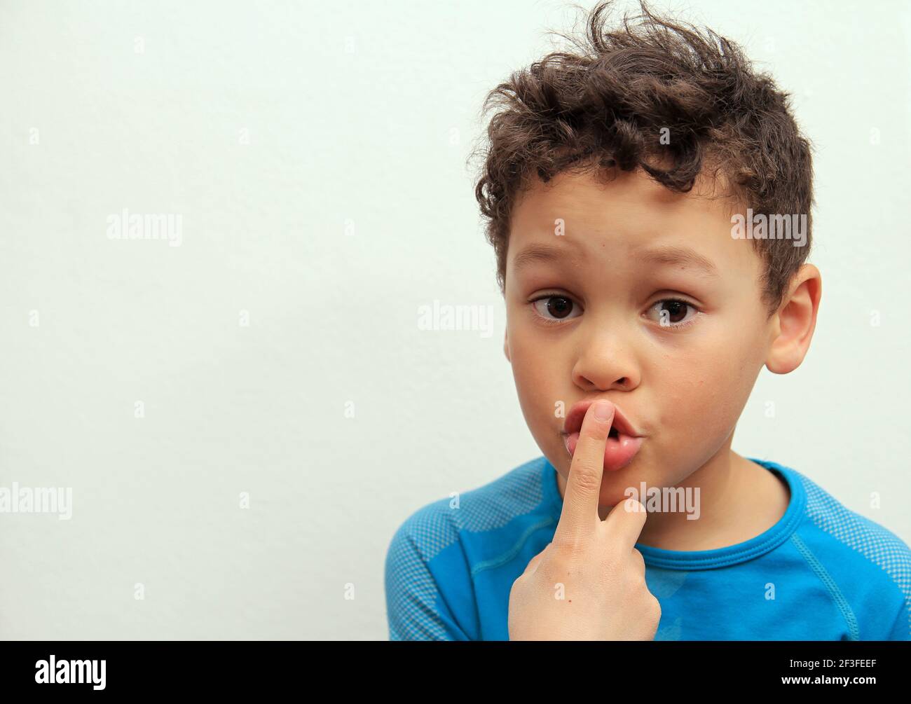 Finger Over Mouth Keep Quiet