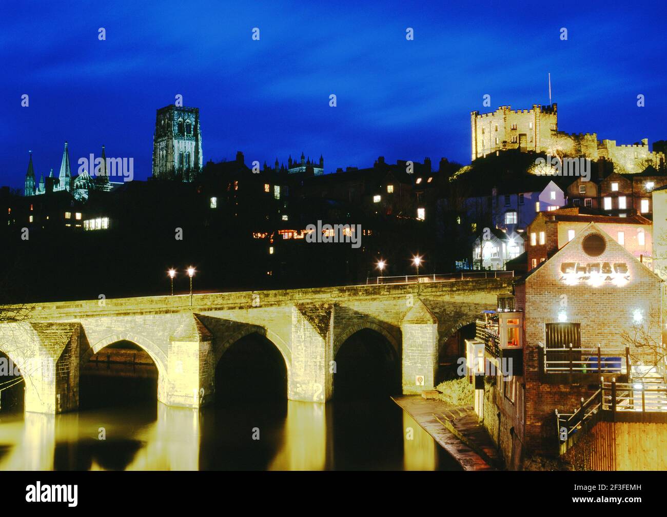 Durham Cathedral, Castle and Elvet Bridge, Durham, County Durham ...