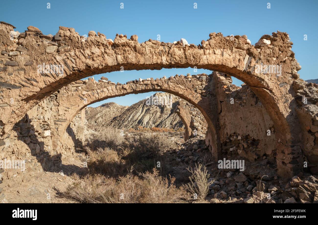 Tabernas Desert Hills Landscape in Almeria Spain Nature Adventure ...