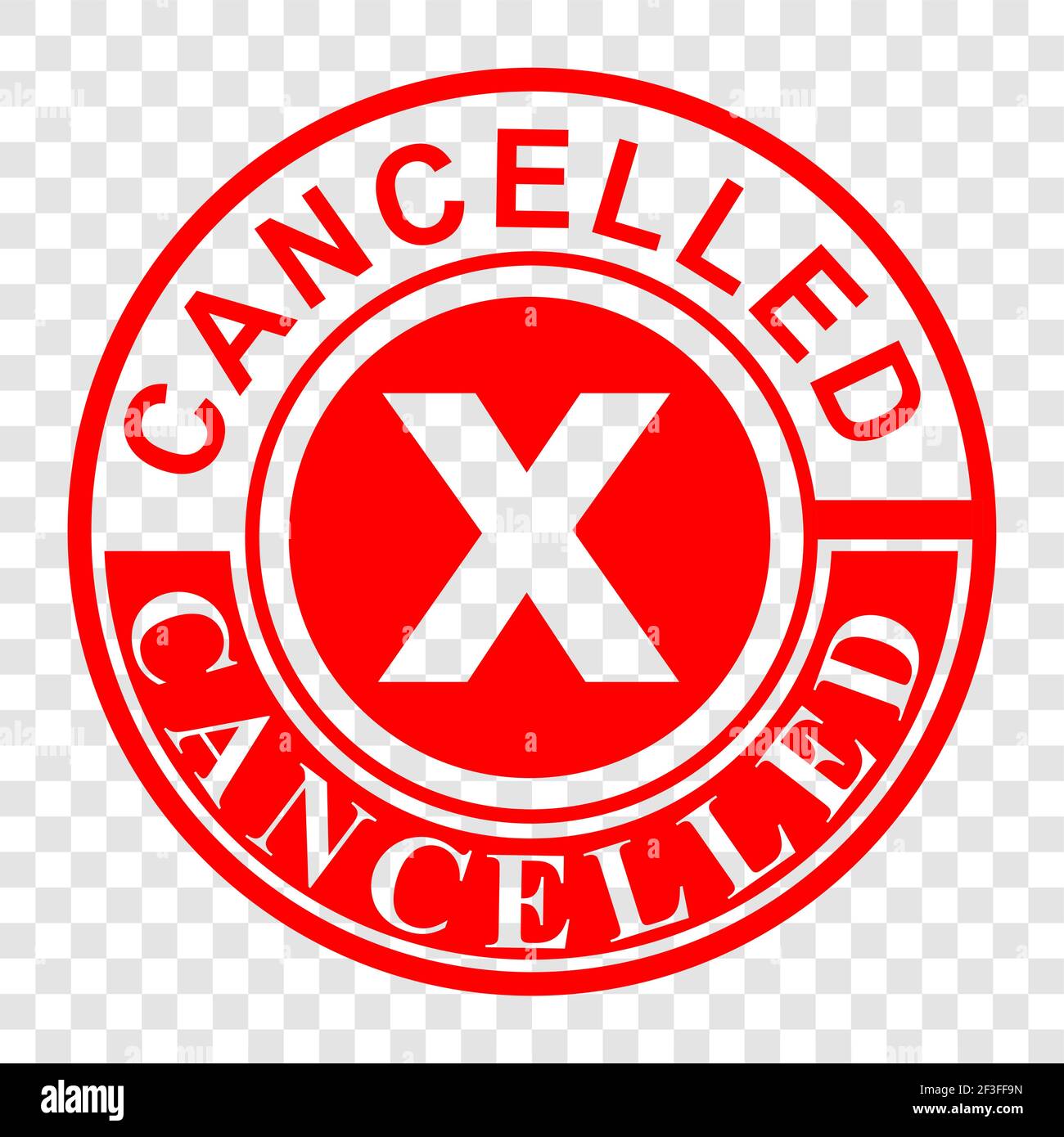 Vector Red Circle Red Rubber Stamp, Cancelled, at transparent effect ...