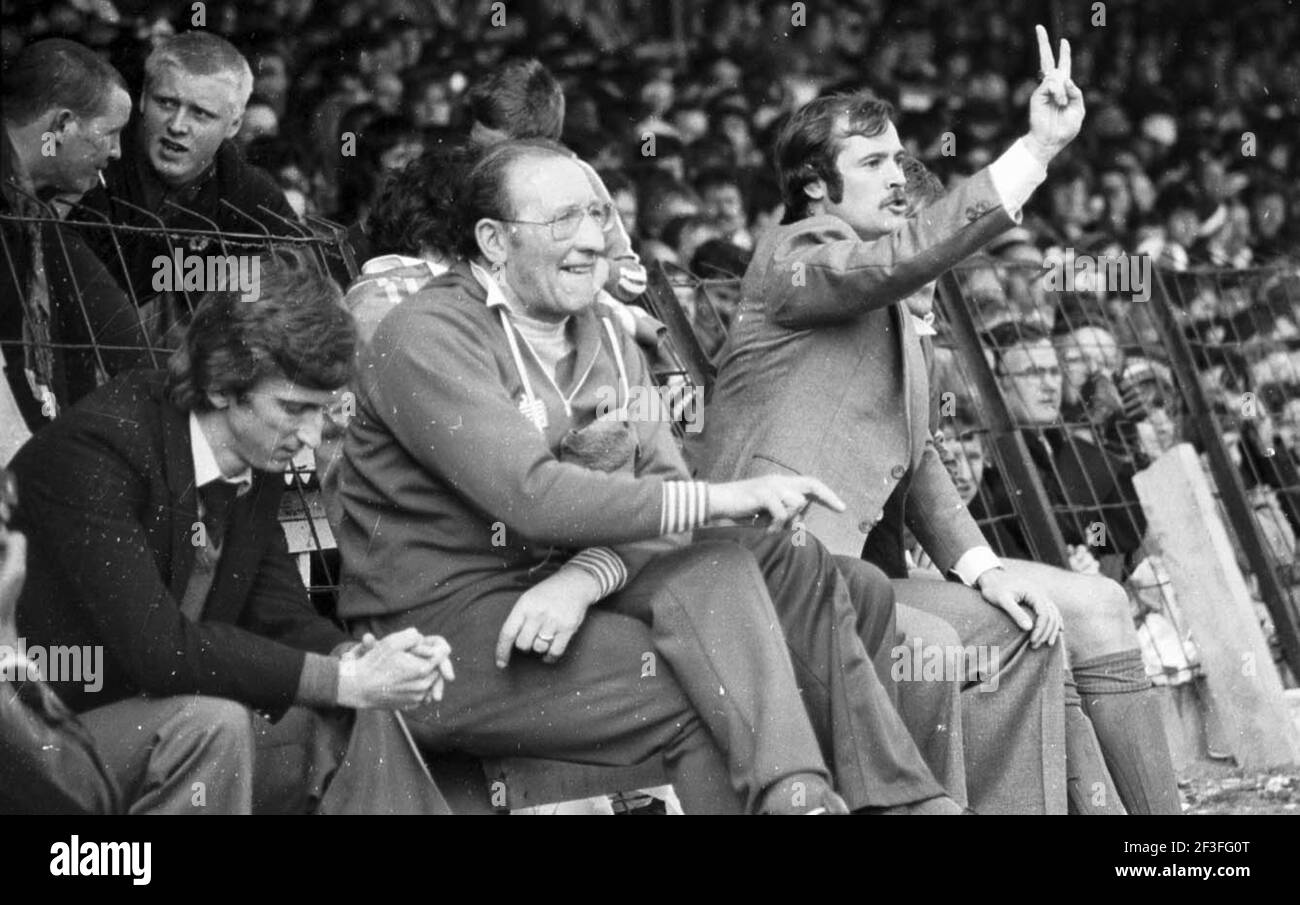 PORTSMOUTH GET PROMOTION AT NORTHAMPTON THE BENCH LEFT TO RIGHT, ALAN ...
