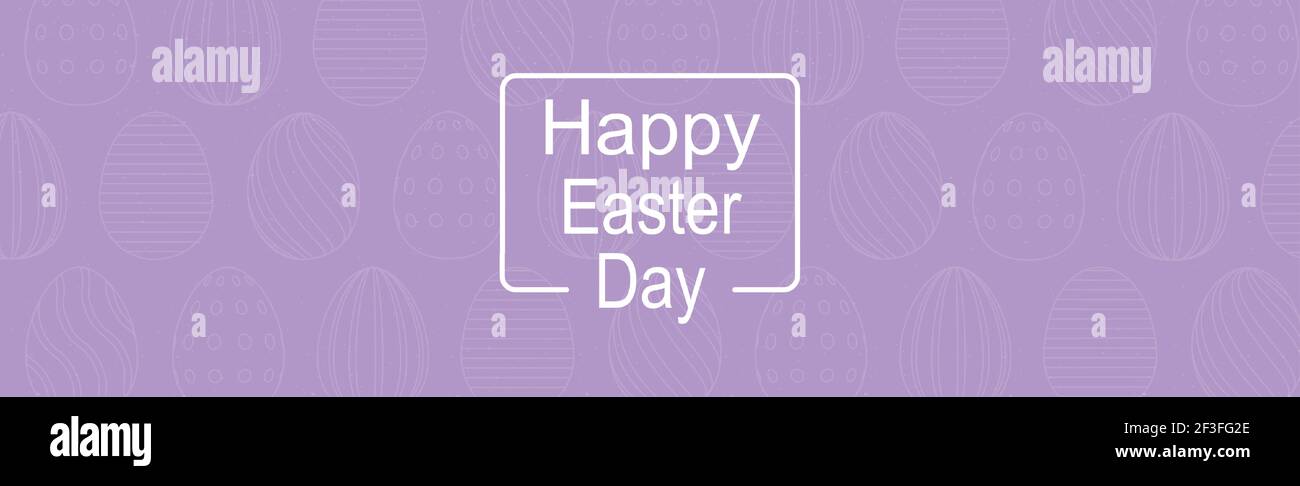 Purple Easter background with holiday elements - Vector illustration ...
