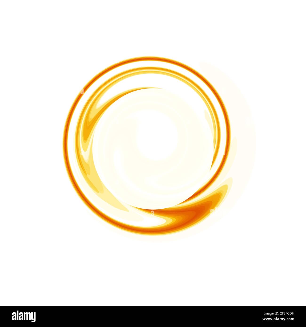 Molten sun round logo. Oil spot icon. Hurricane funnel and vortex sign ...