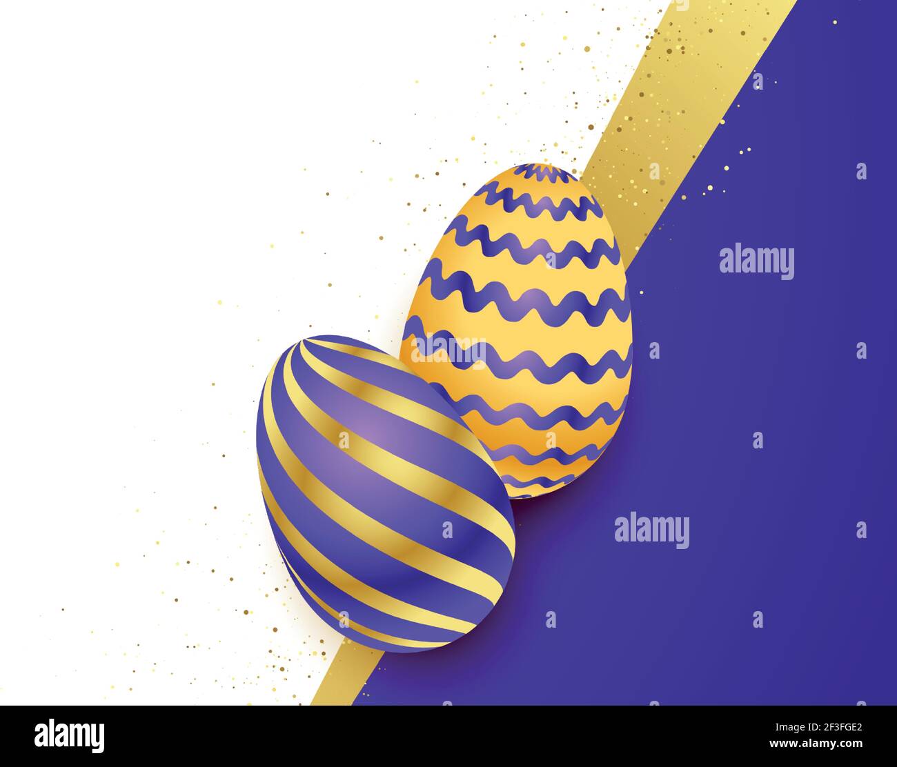 Easter background template with festive eggs - Vector illustration ...