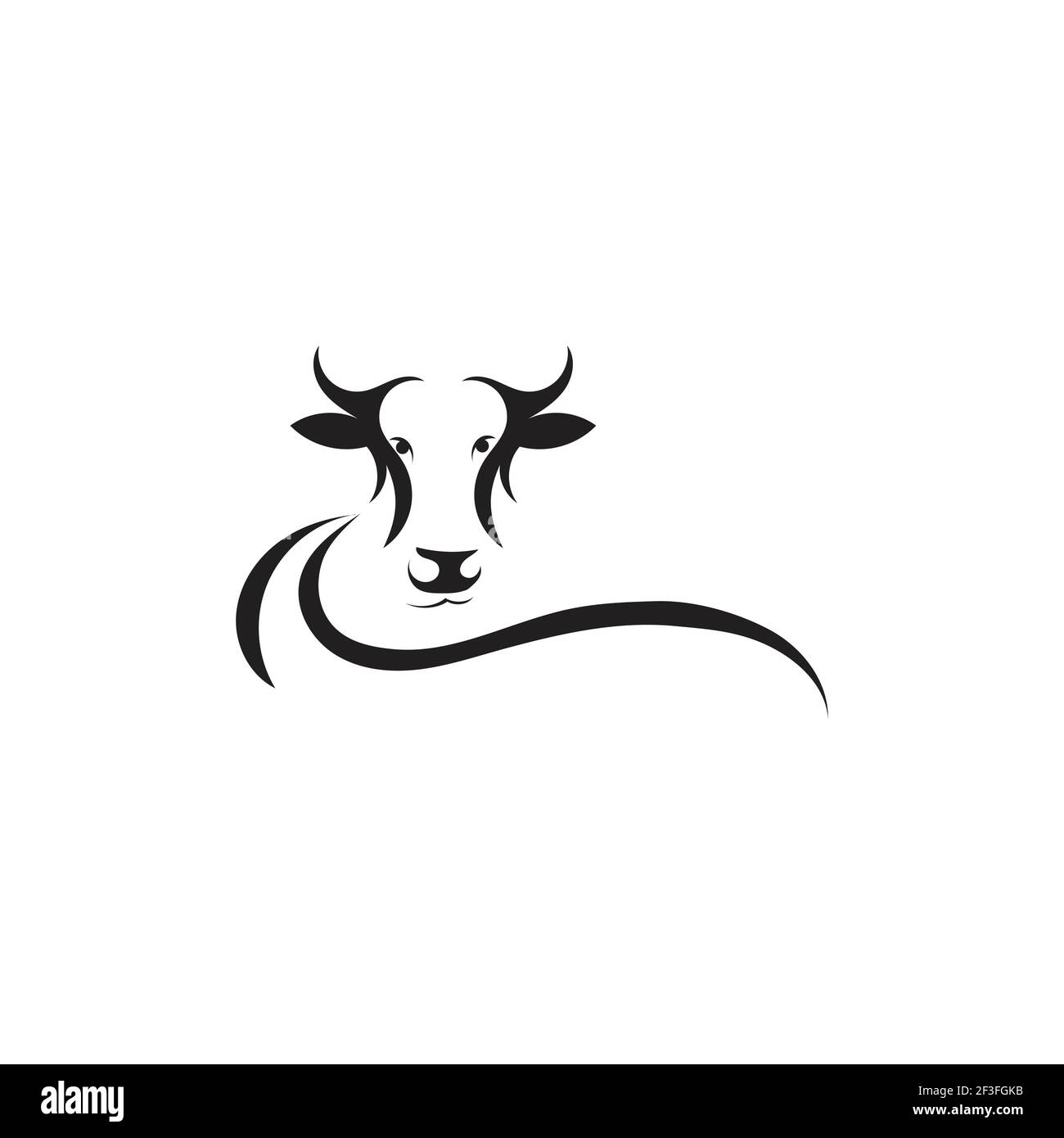 Cow Logo Template vector icon illustration design Stock Vector Image ...