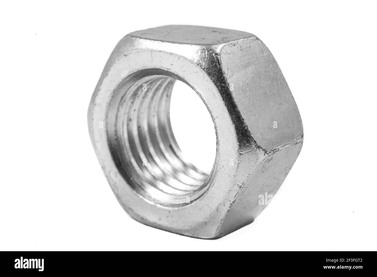 Metal nut with metric thread. Metal accessories for assembling metal ...
