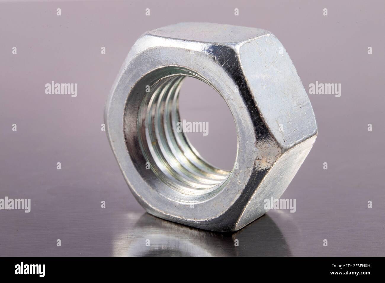 Metal nut with metric thread. Metal accessories for assembling metal ...