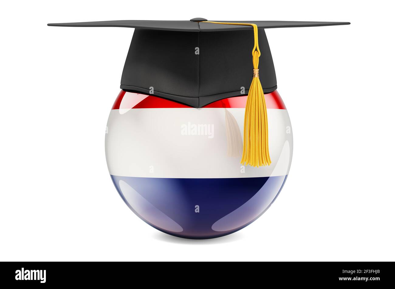 Education in the Netherlands concept. The Netherlands flag with ...