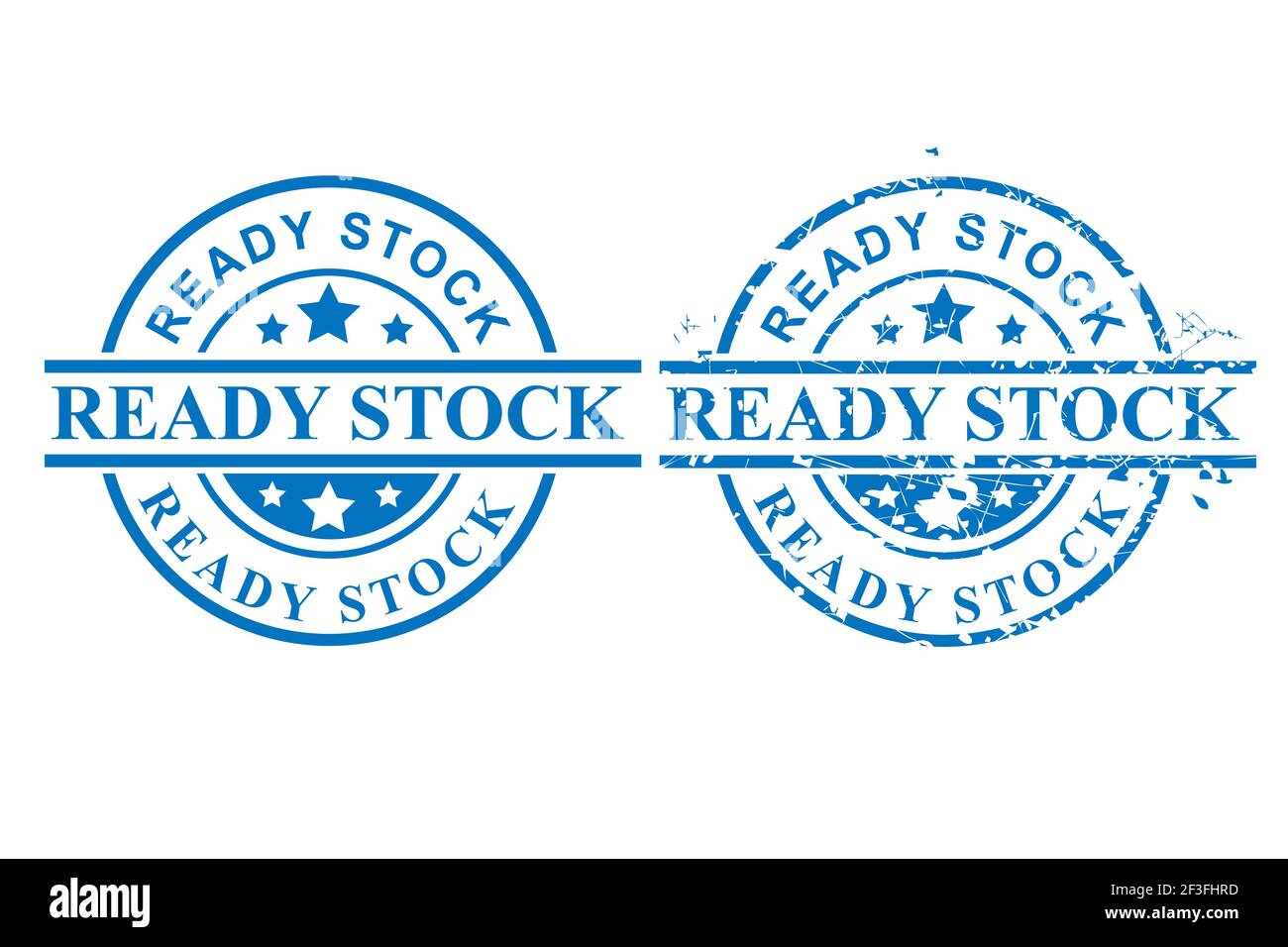 Vector of Blue Circle Grunge Rubber Stamp, Ready Stock, Isolated on ...