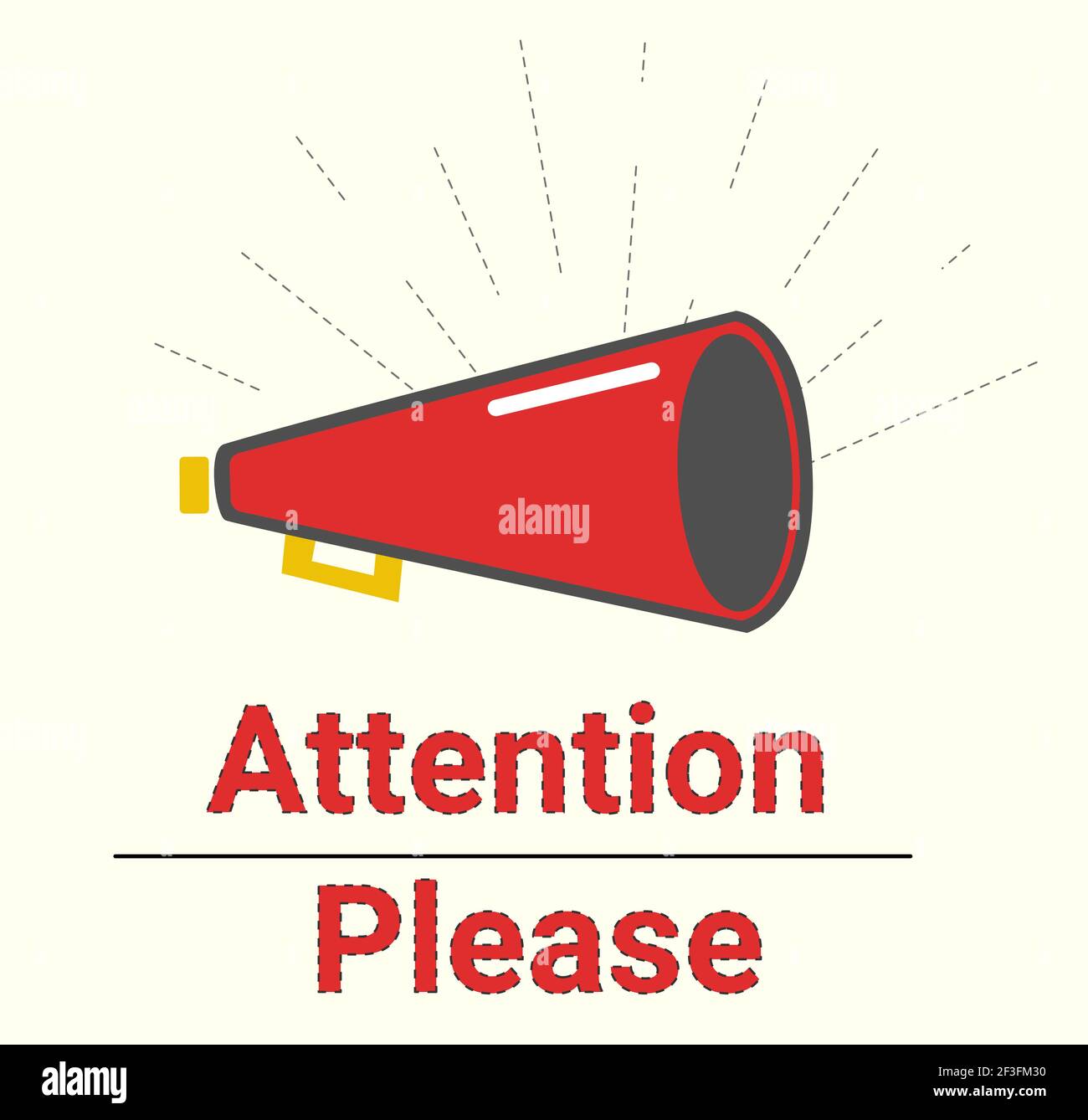 Vector vintage poster with retro red megaphone on yellow background ...