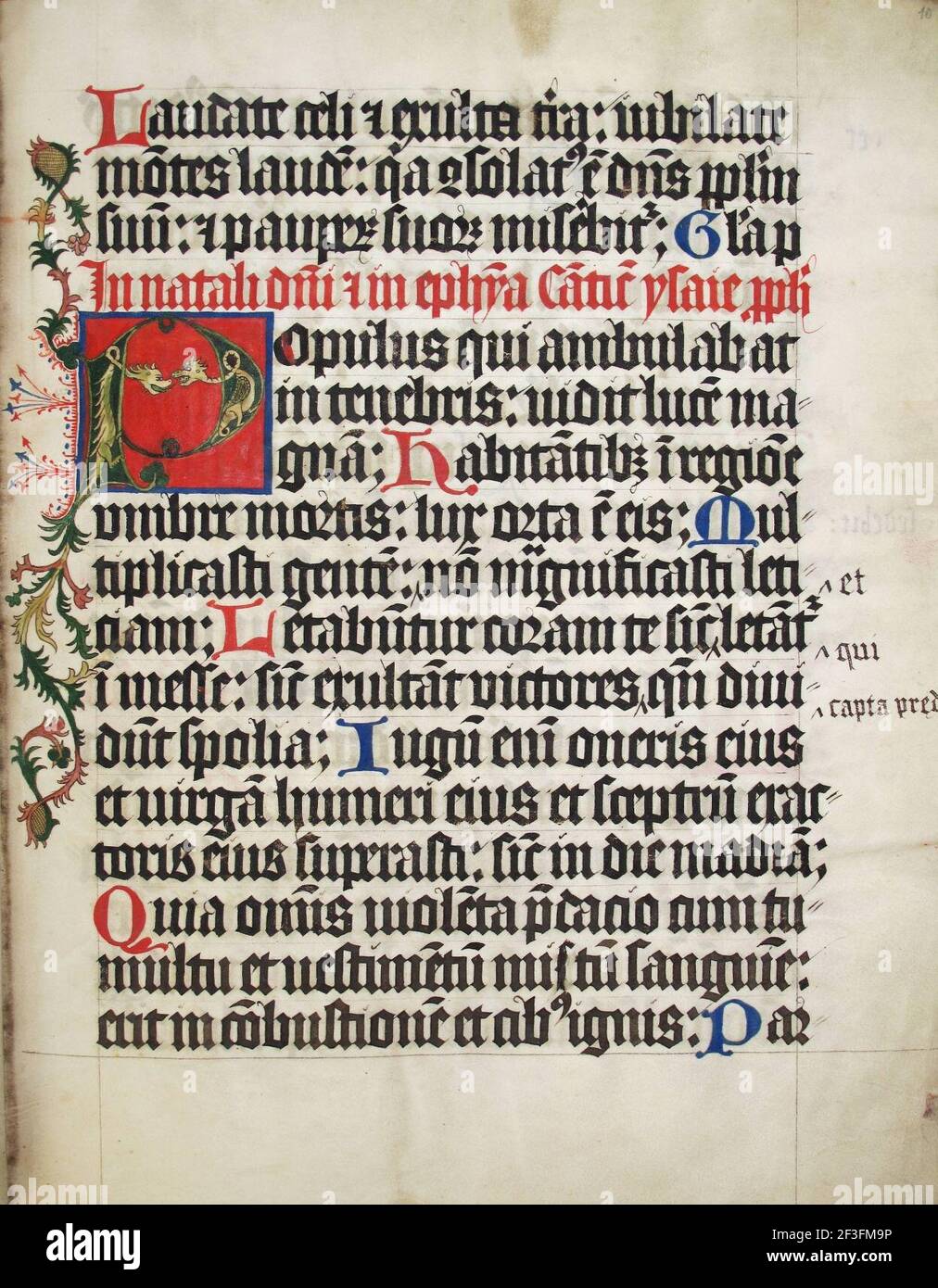 Psalterium Hs II 141 folio 10 recto Stock Photo - Alamy