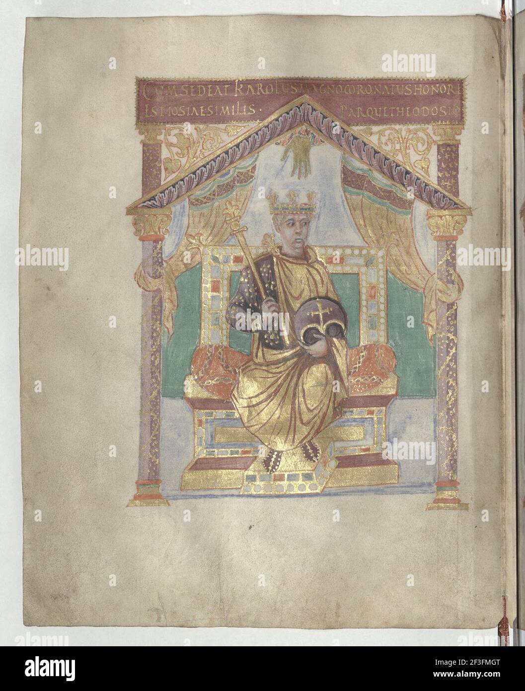 Psautier Charles le Chauve 3v Stock Photo - Alamy