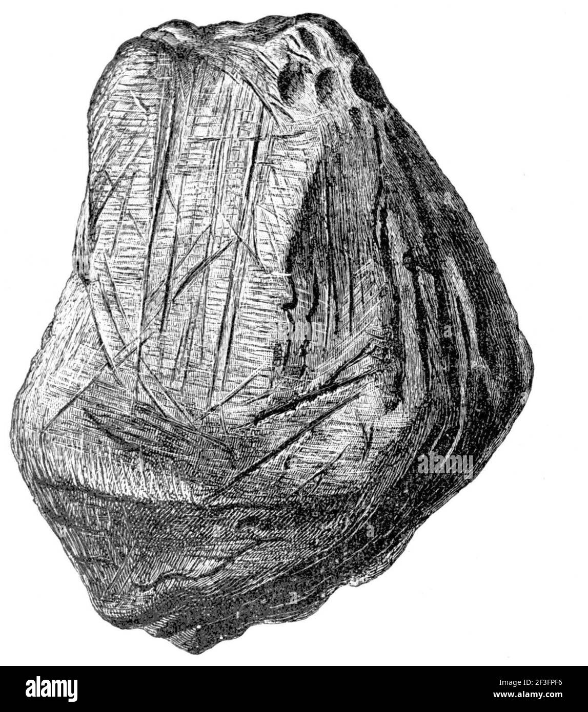 Scratched stone from the till Stock Photo - Alamy