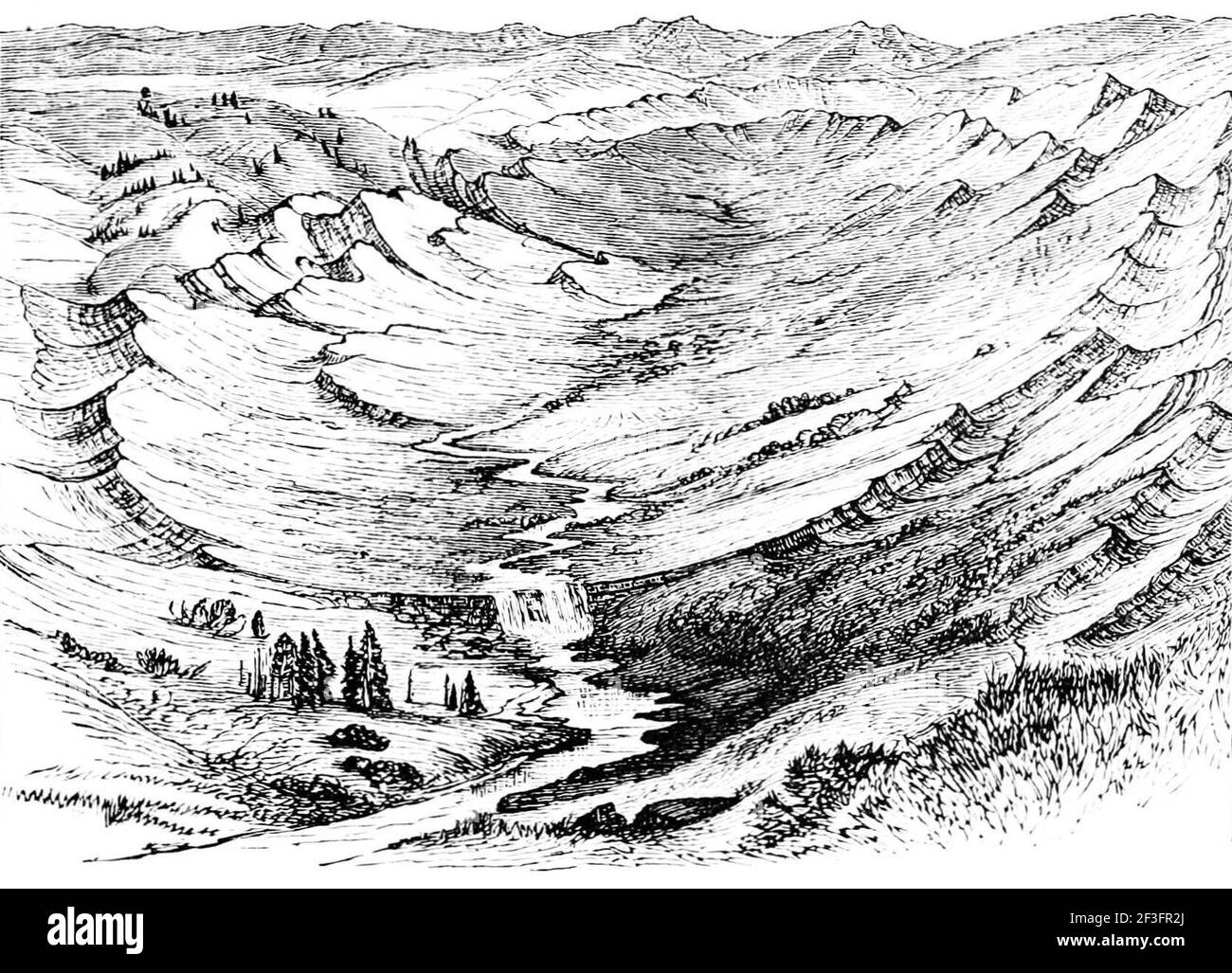 A synclinal valley Stock Photo - Alamy