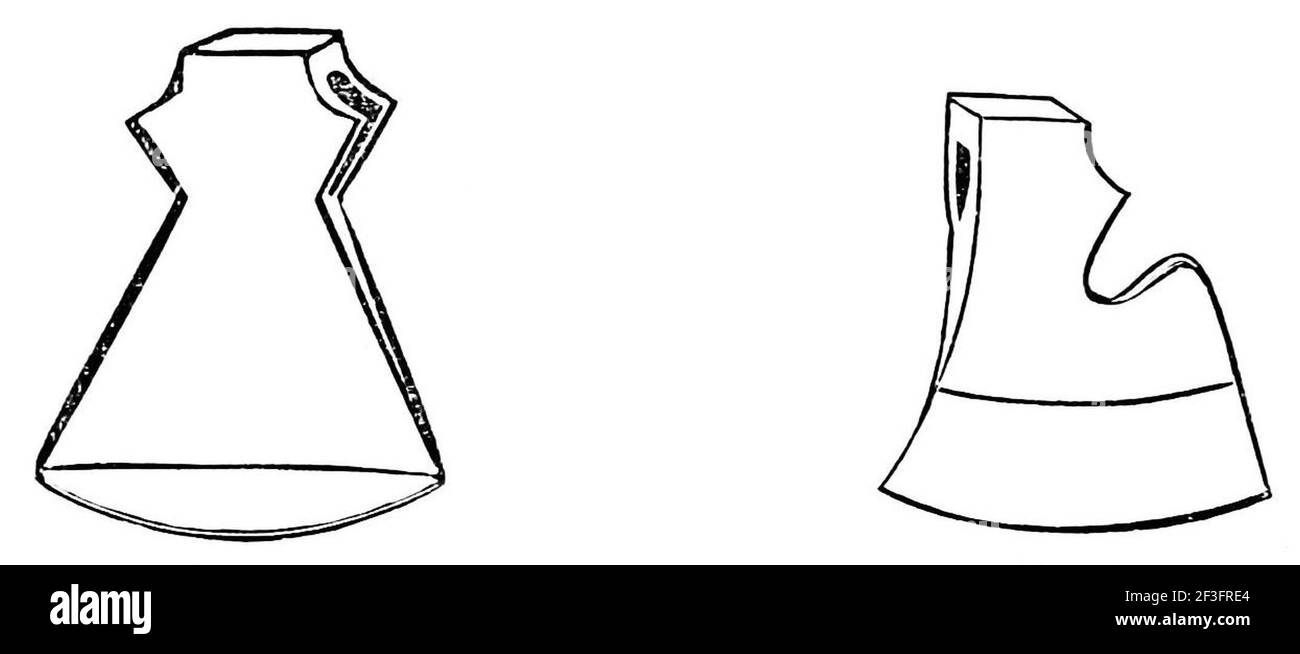 Modern axe heads 1 Stock Photo - Alamy