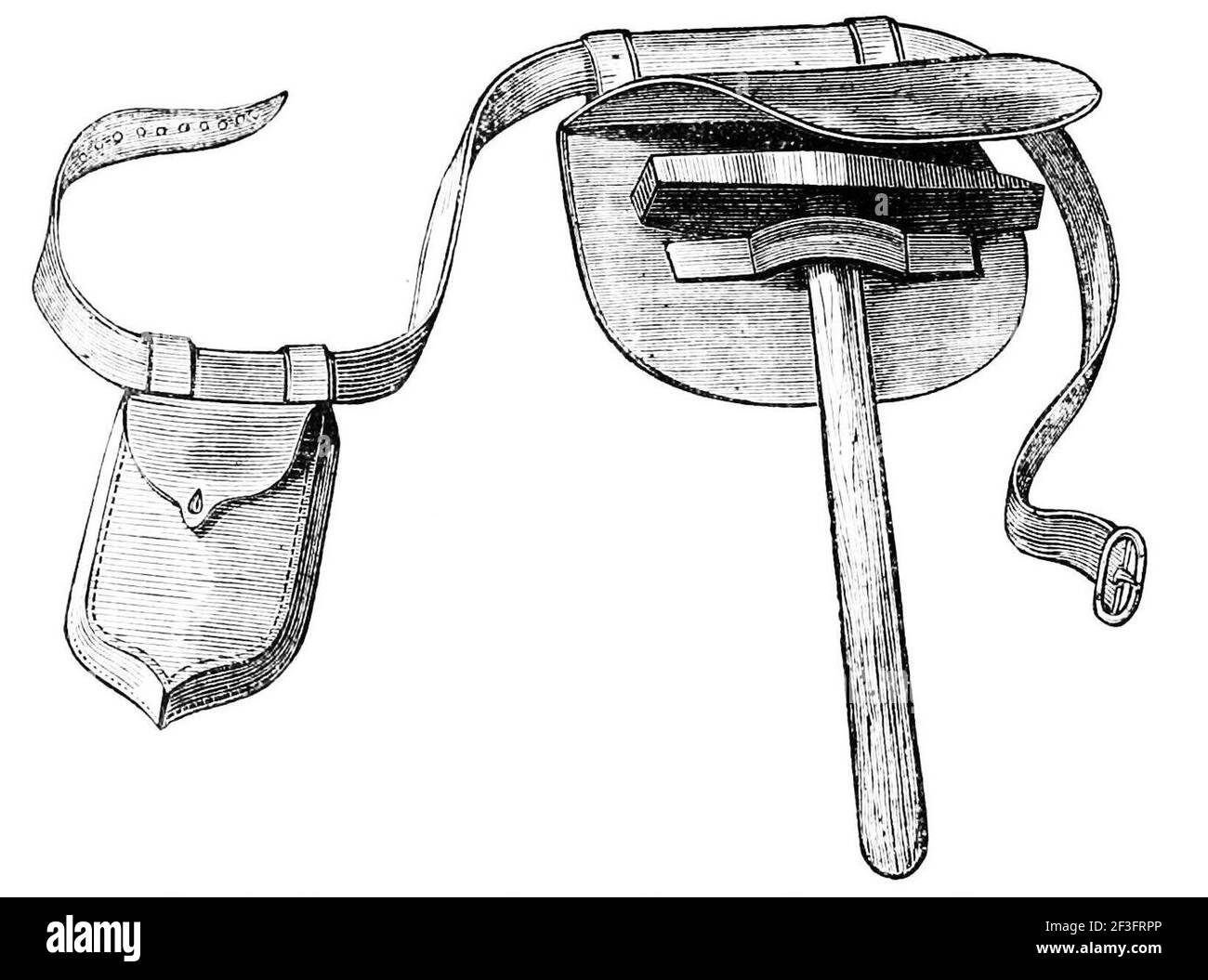 Geological hammer compass case and belt Stock Photo - Alamy