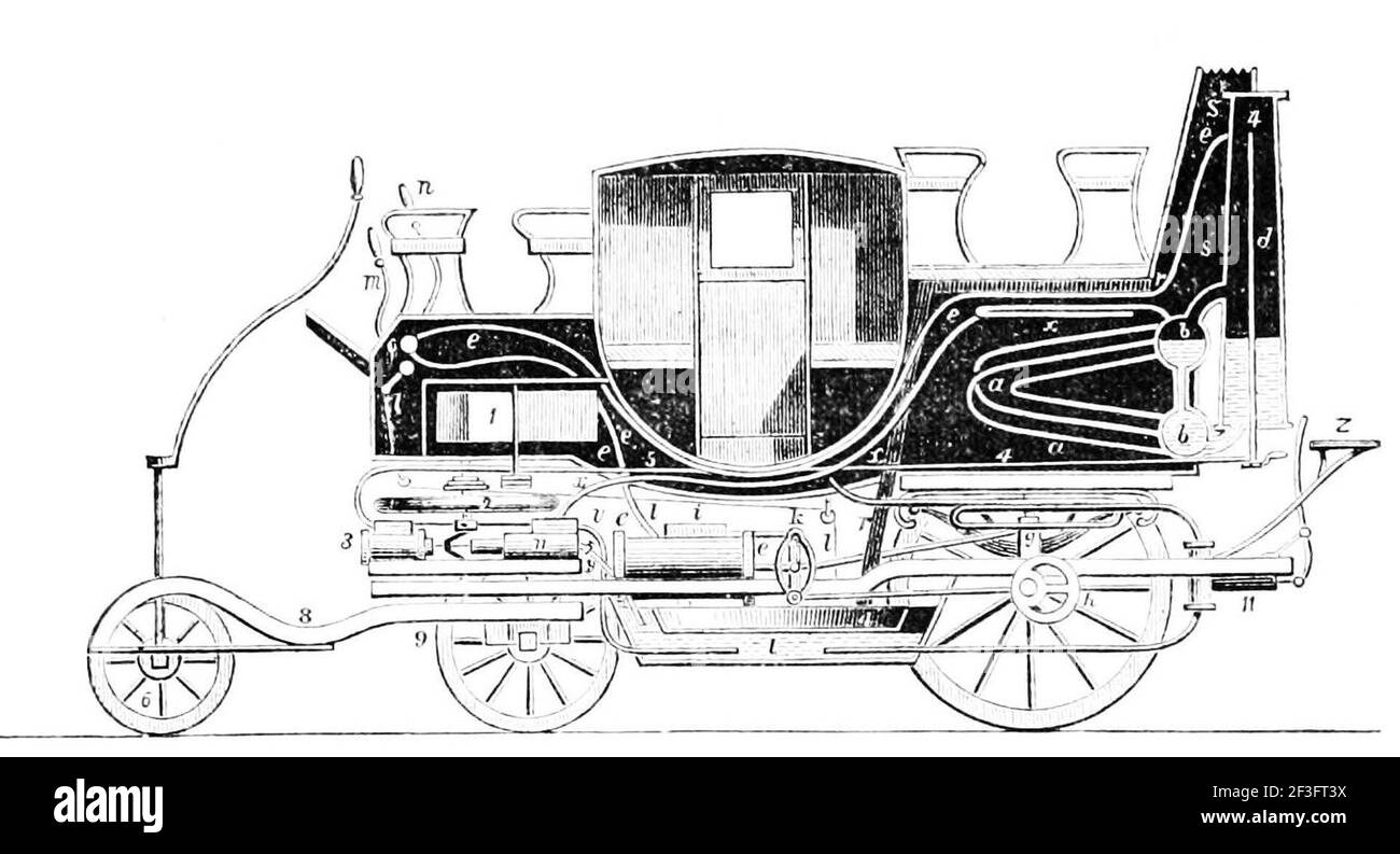 Gurney steam carriage 1833 Stock Photo - Alamy