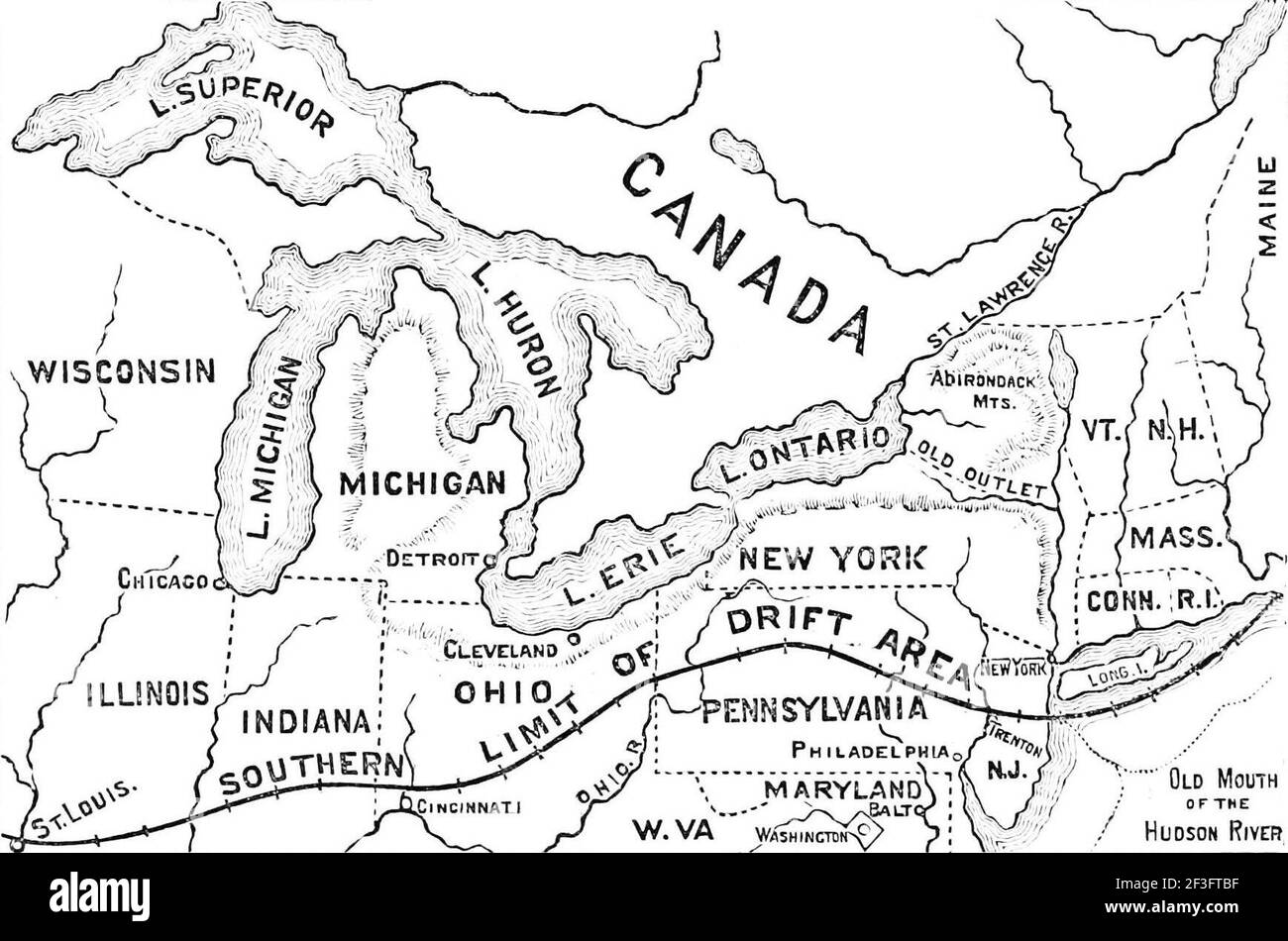 Old drainage of the great lakes basin Stock Photo - Alamy